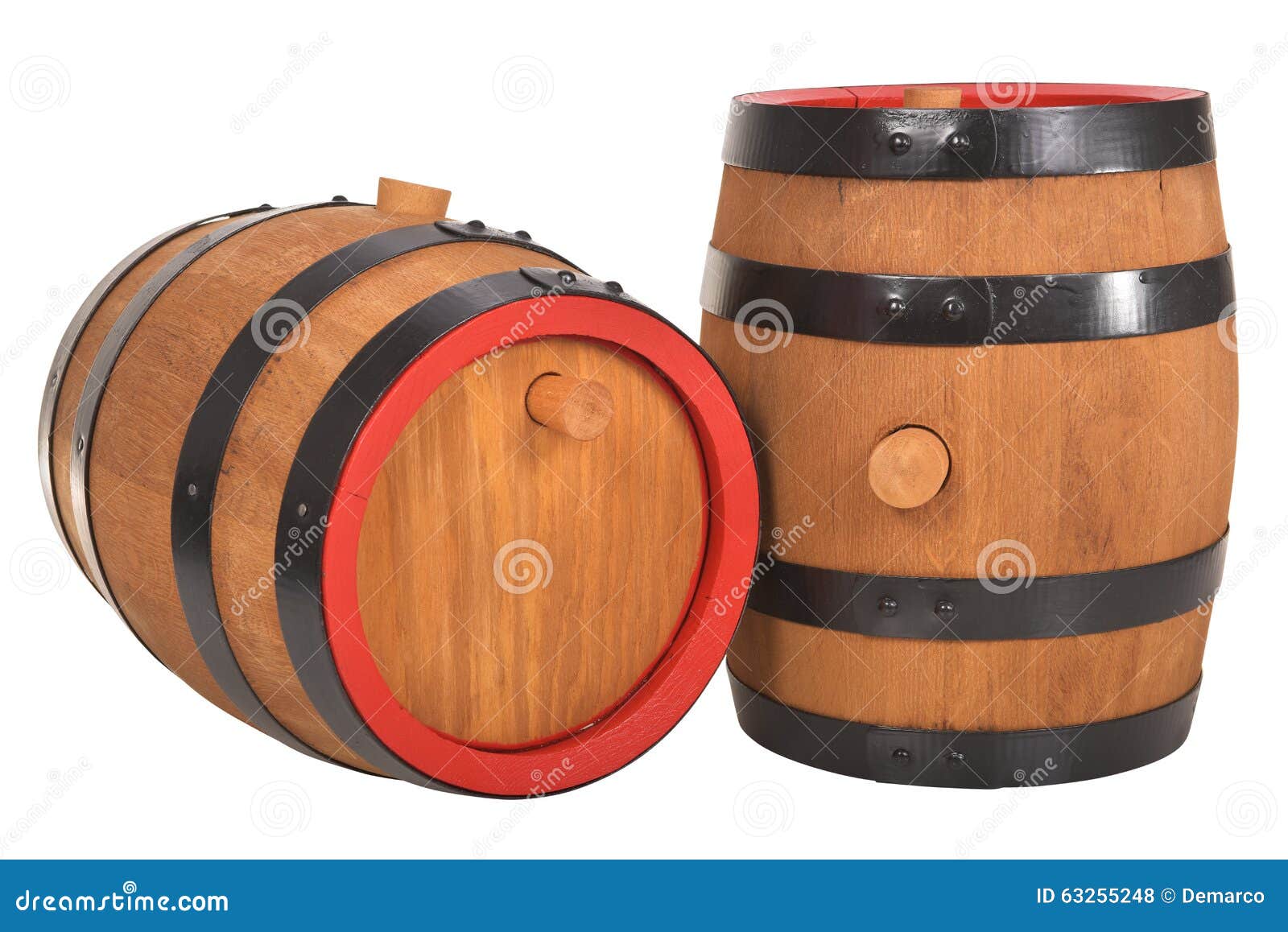 Two old beer barrels stock photo. Image of wooden, barrel - 63255248