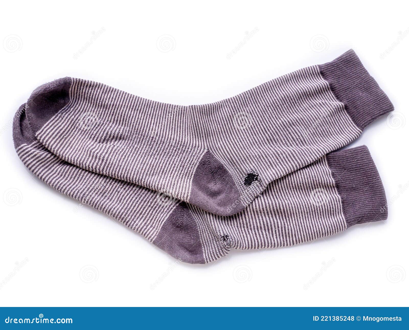 Two Old Brown Holey Socks. Worn Clothes Stock Photo - Image of clothing ...