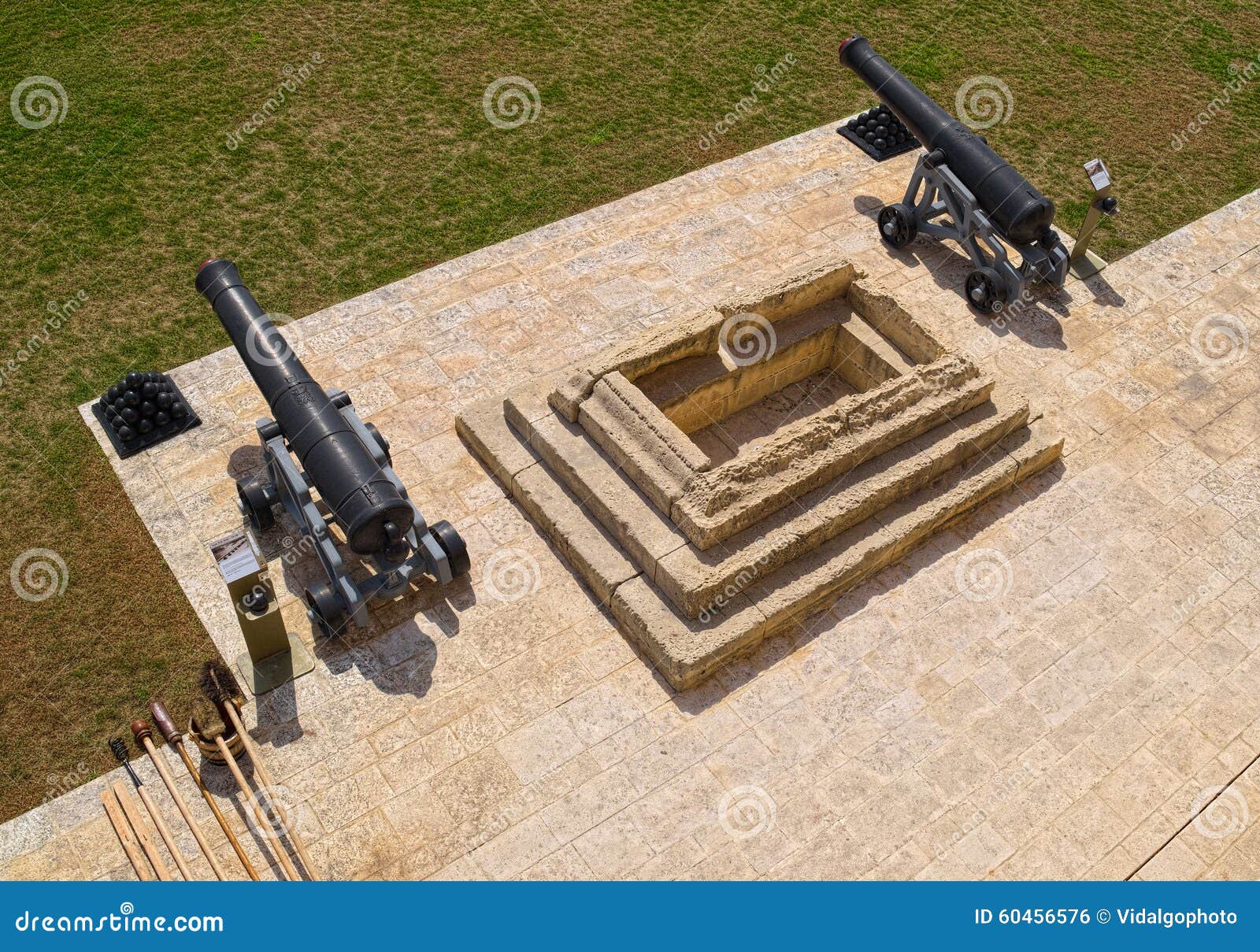 Two Old Cannons in Valletta, Malta Stock Photo - Image of cannon ...