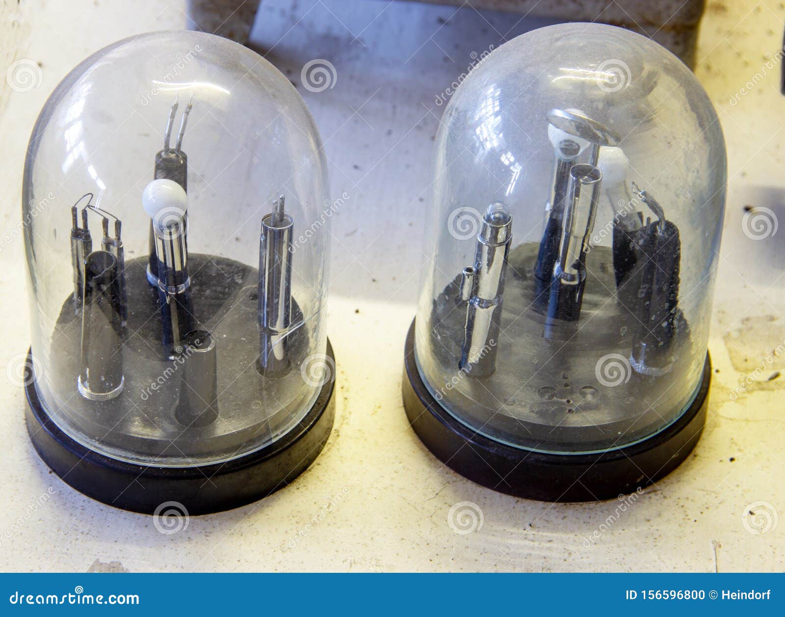 Two old electron tubes stock photo. Image of electron - 156596800