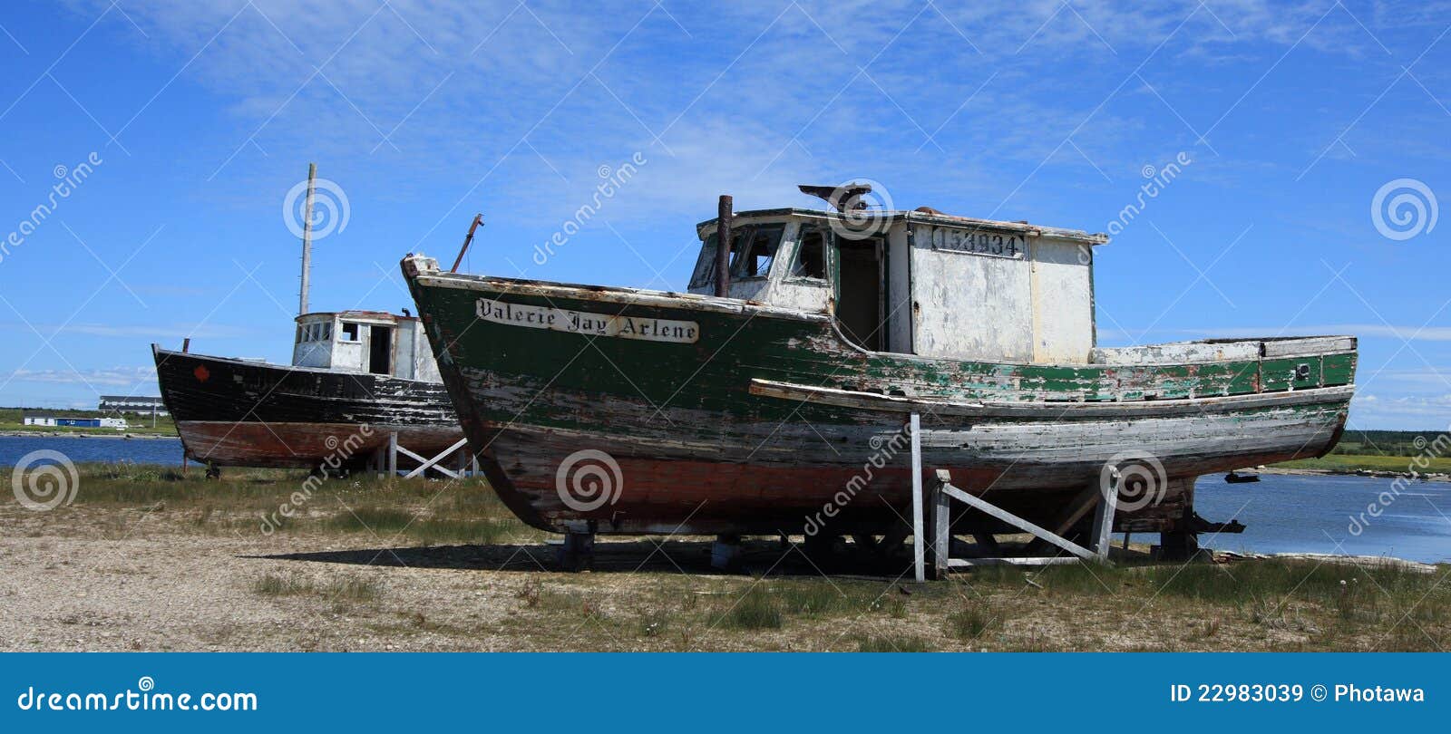 Two Old Fishing Boats editorial stock image. Image of outdoors - 22983039
