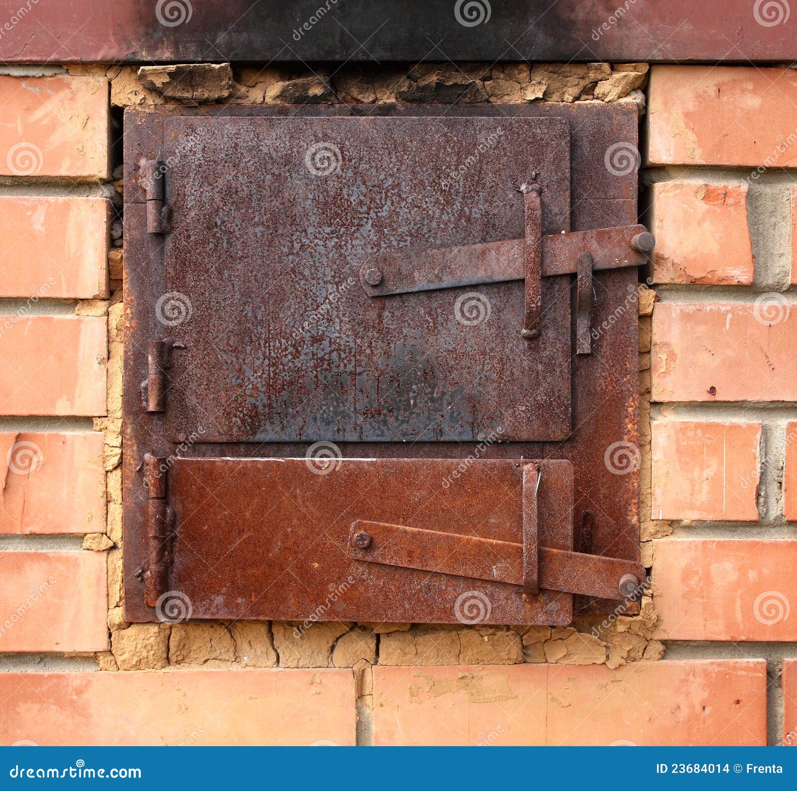 Two old furnace doors stock photo. Image of oven, warm - 23684014