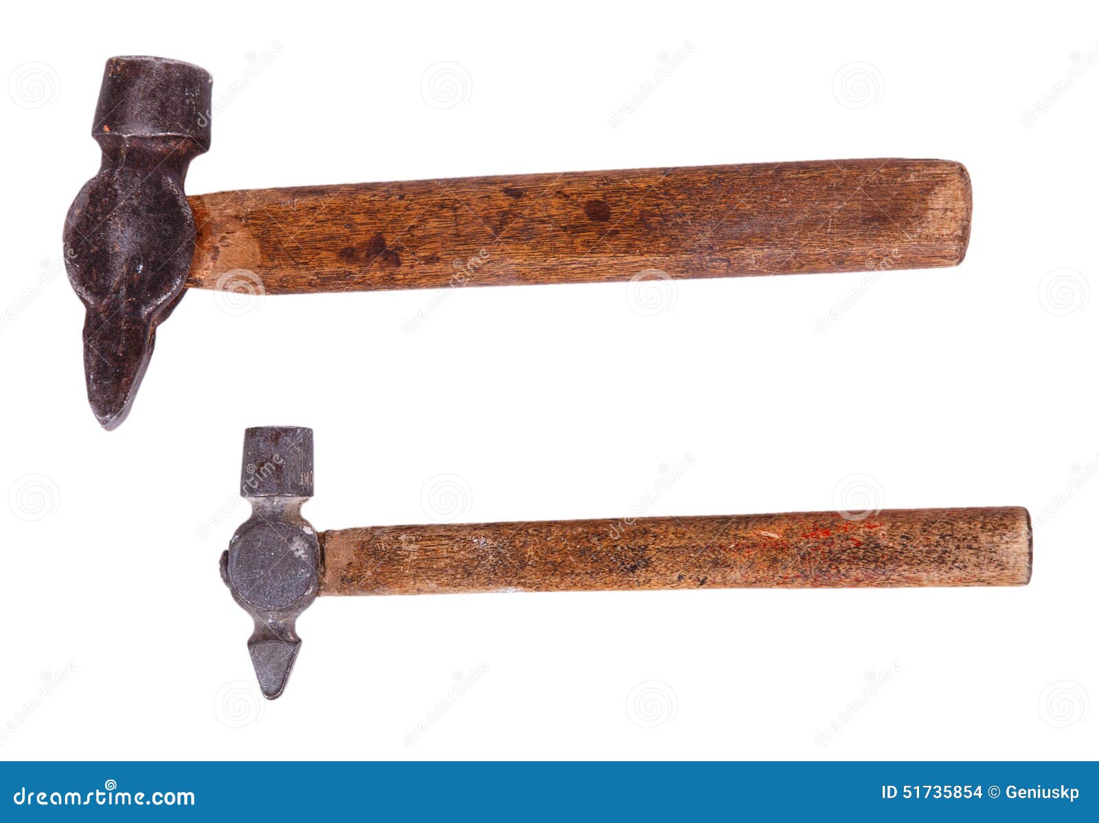Two old hammer stock photo. Image of closeup, hammer - 51735854