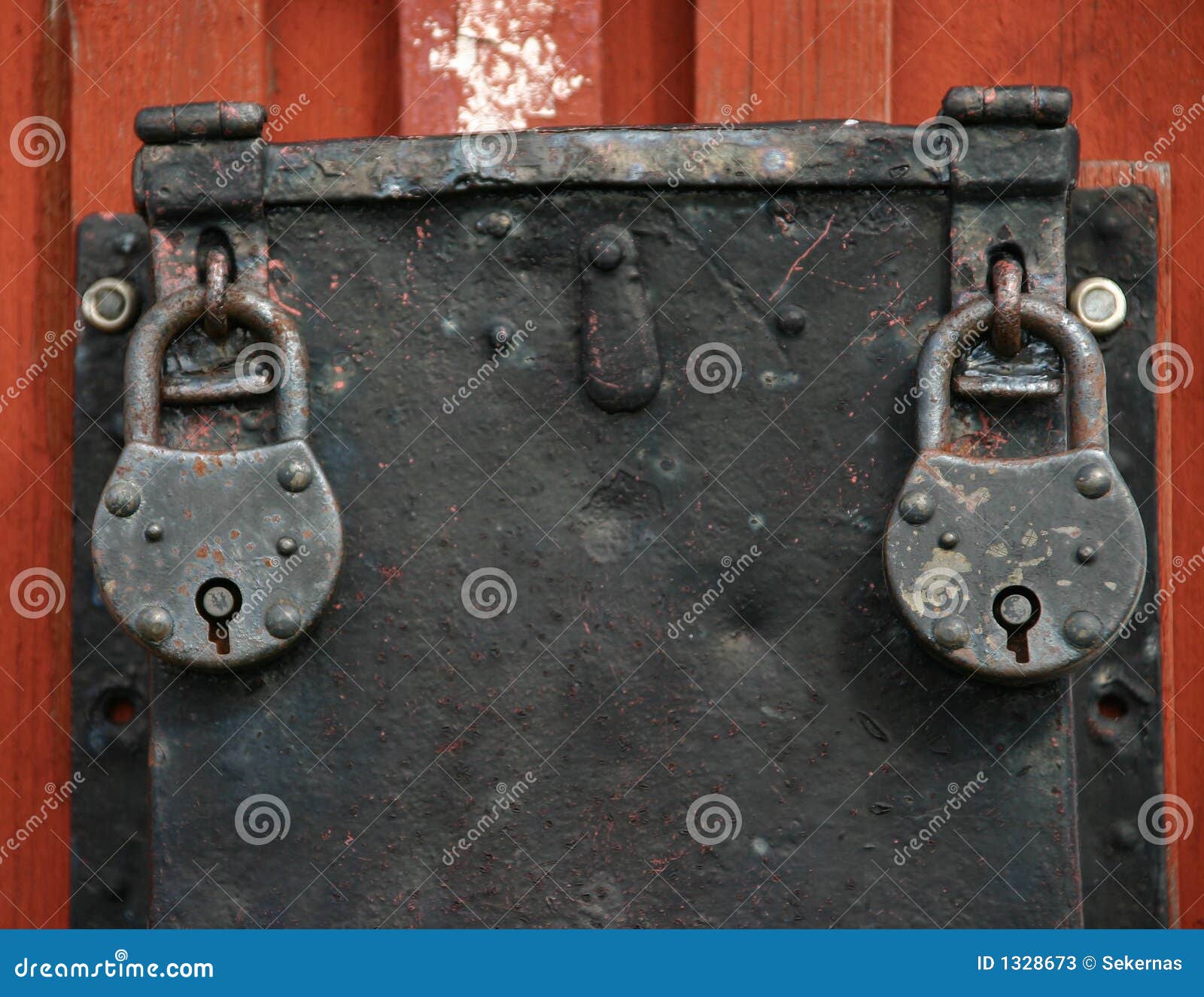Two old iron padlocks stock image. Image of antique, retro - 1328673