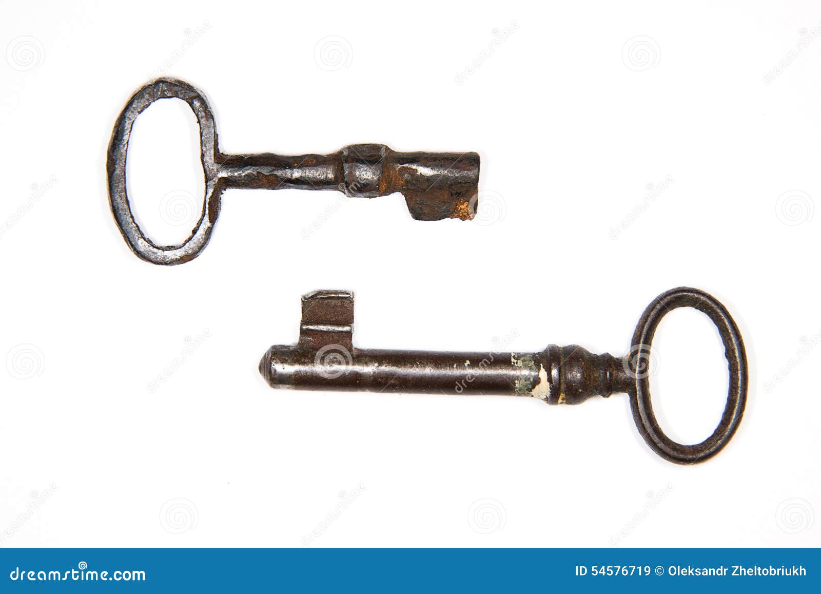 Two Old Keys To the Safe on a White Background Stock Image - Image of ...