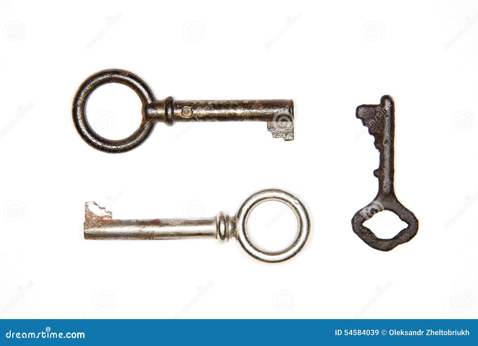 Two Old Keys To the Safe on a White Background Stock Image - Image of ...