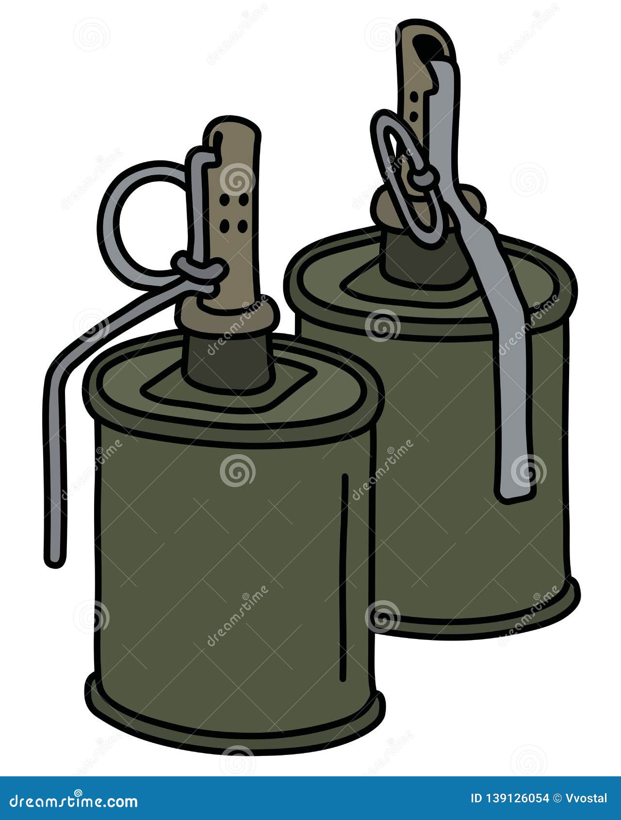 Hand Offensive Grenade, Military Ammunition Explosive Substance Concept ...