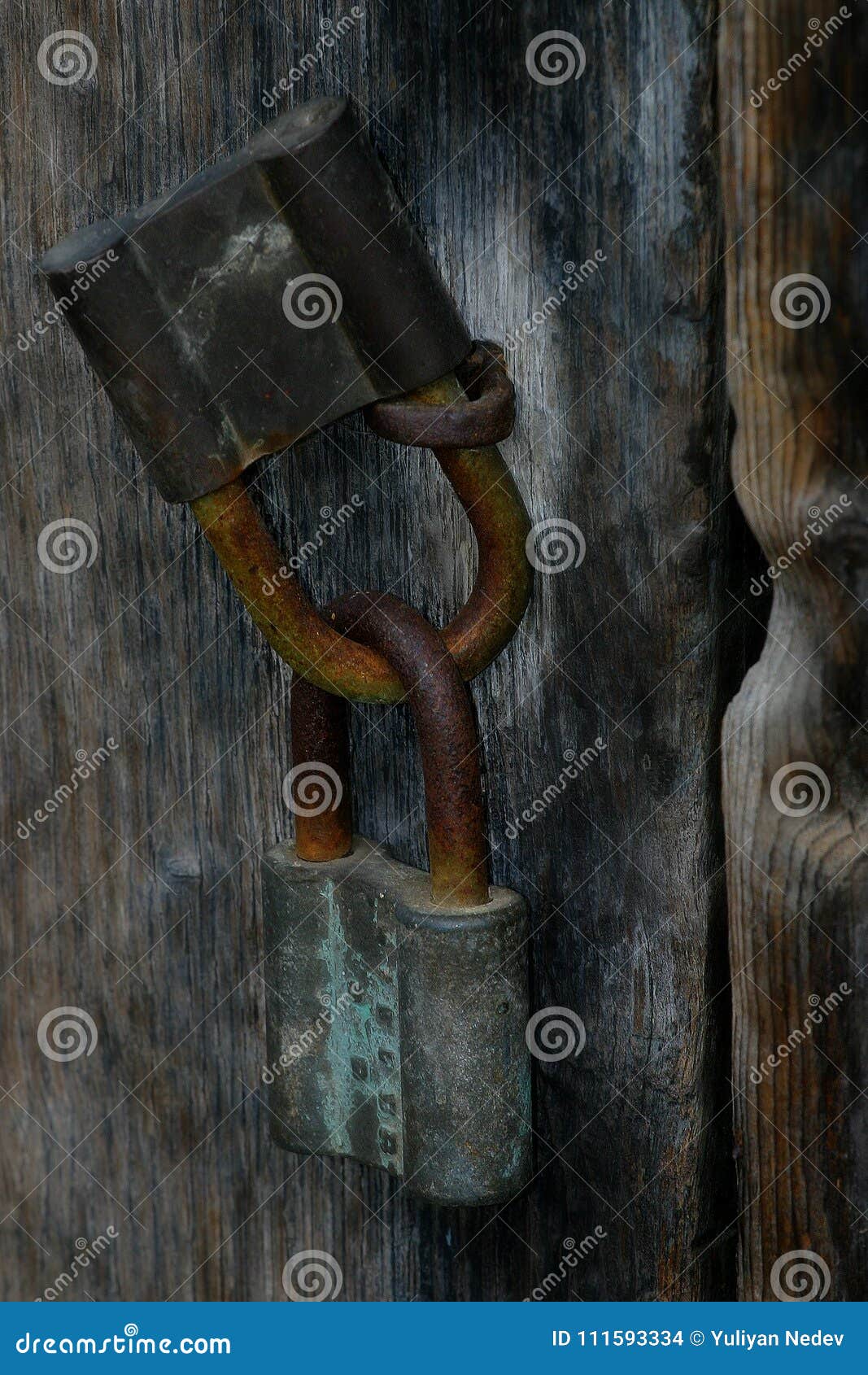 Two old locks stock photo. Image of gate, entrance, close - 111593334
