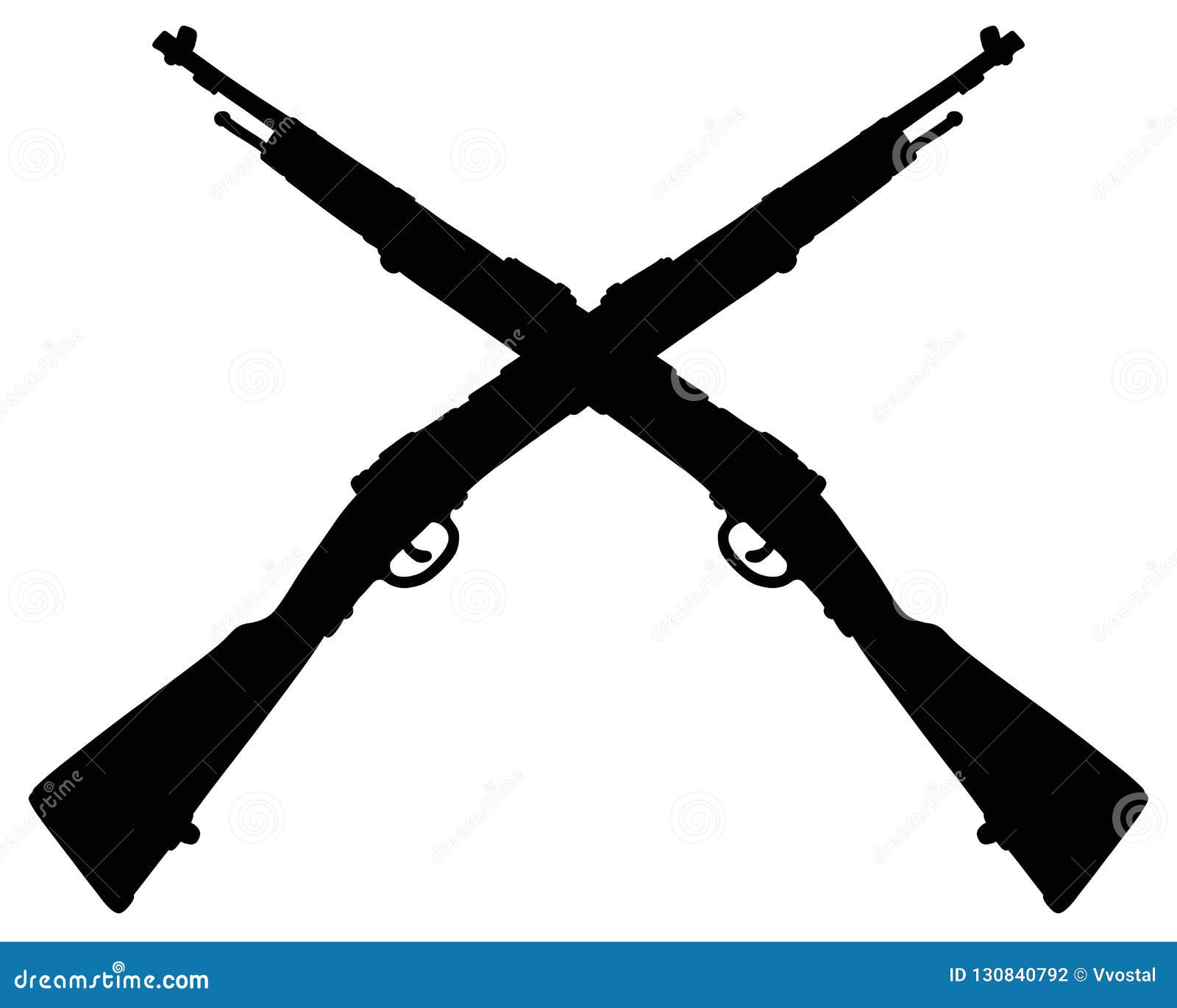 Crossed Rifles Silhouette Stock Illustrations – 85 Crossed Rifles ...
