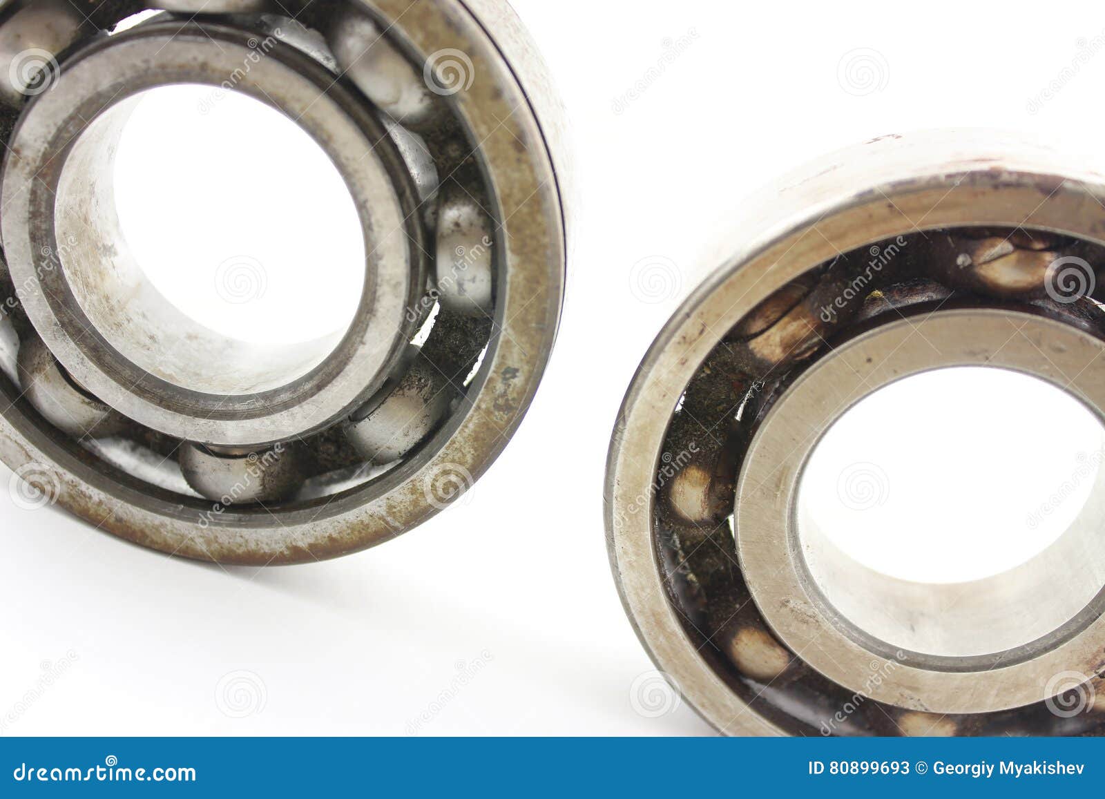 Two old rusty bearing stock image. Image of roller, spare - 80899693