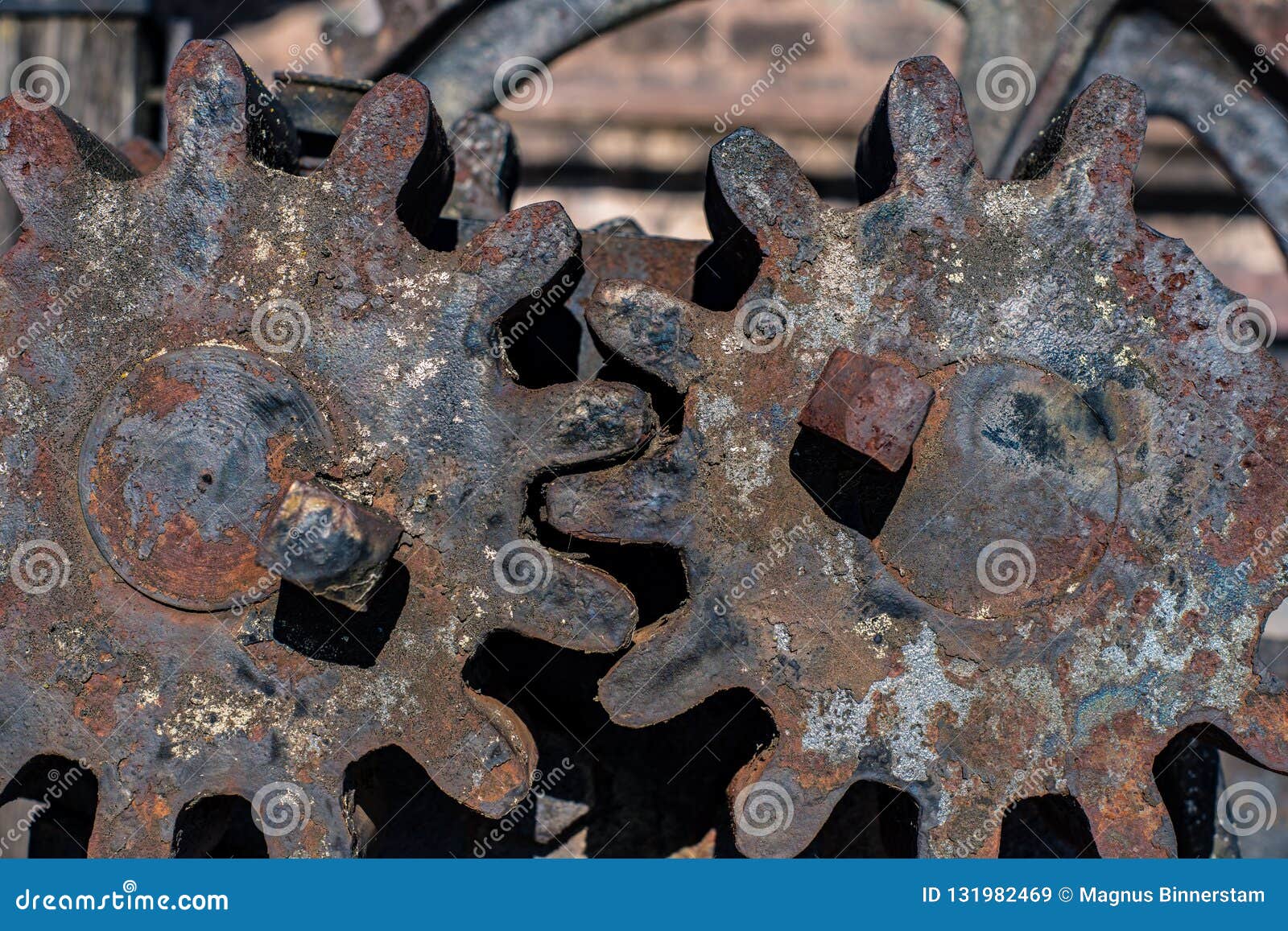 Two Old and Rusty Cog Wheels from an Old Steel Mill in Sweden Stock ...