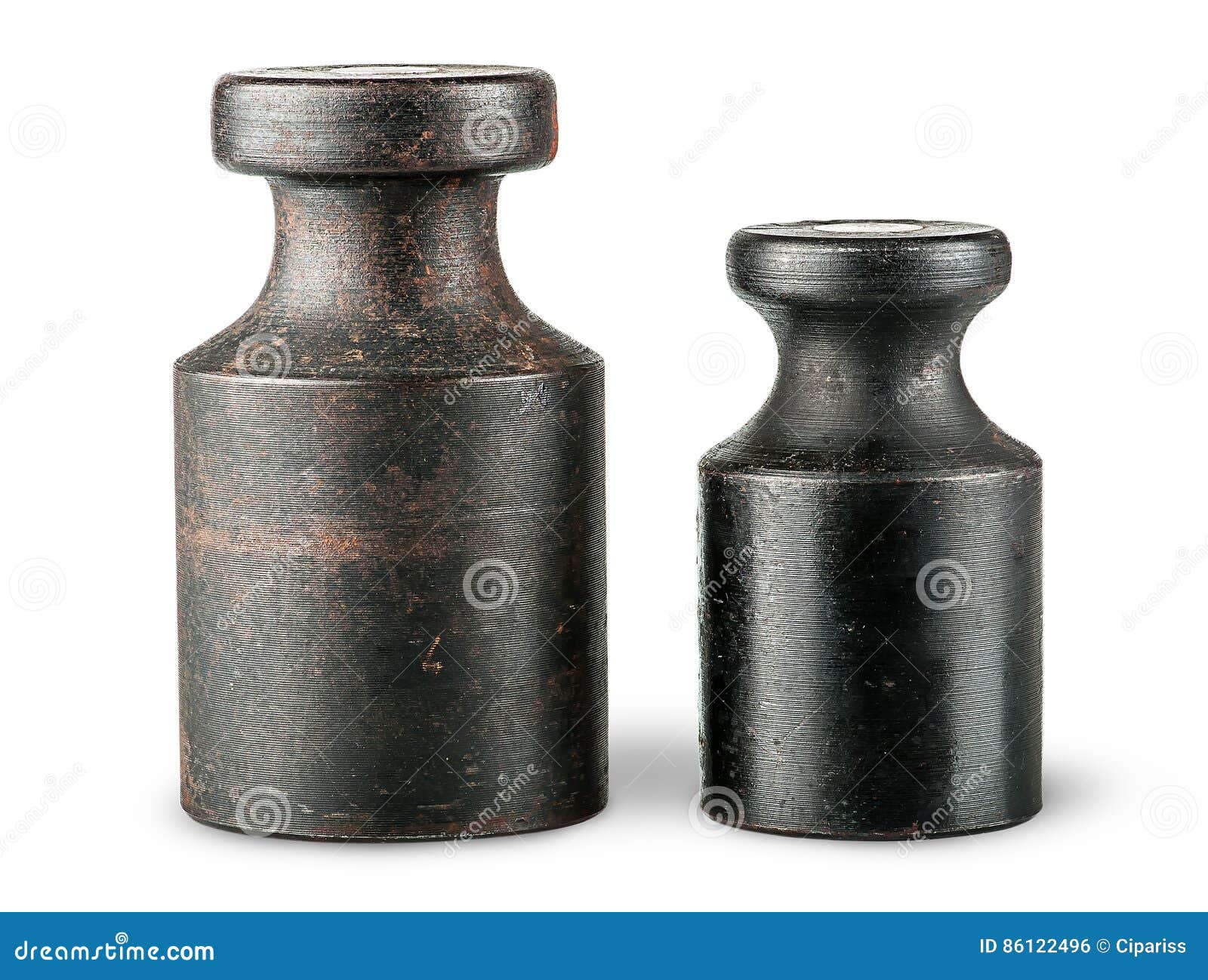 Two Old Rusty Scale Weights Stock Photo - Image of measure, instrument ...