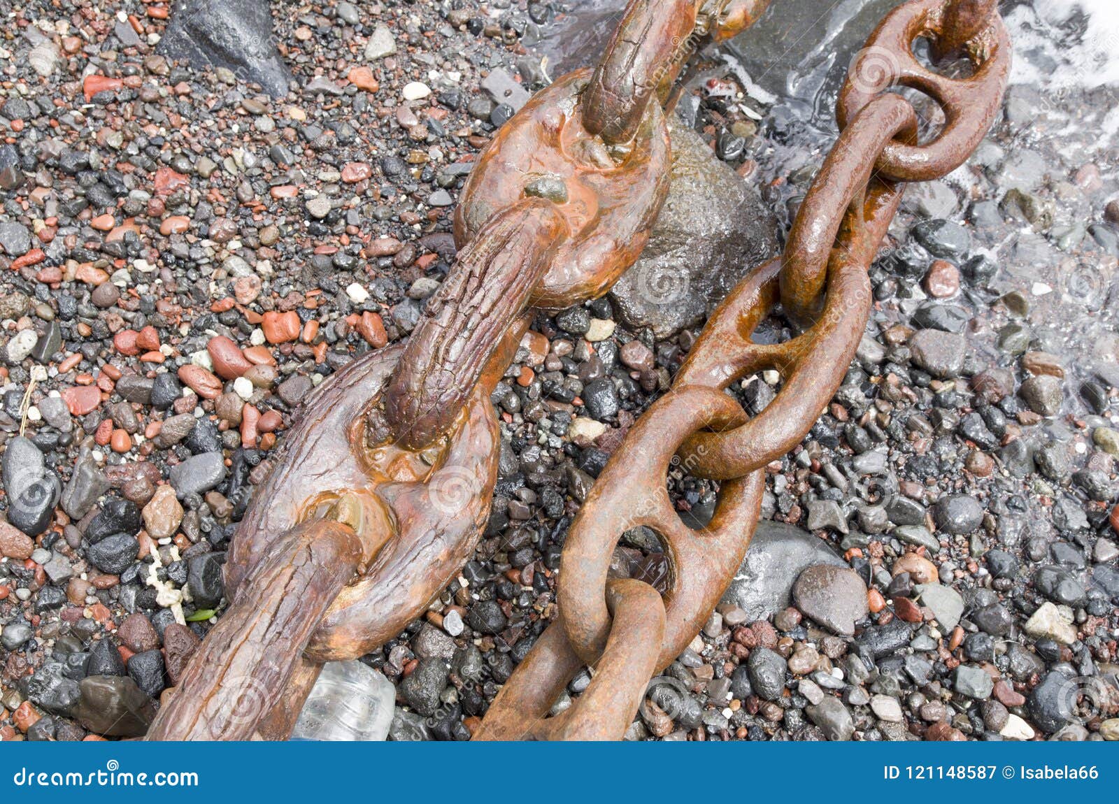 Two Rusty Shipping Chains on the Seashore Stock Image - Image of rusty ...