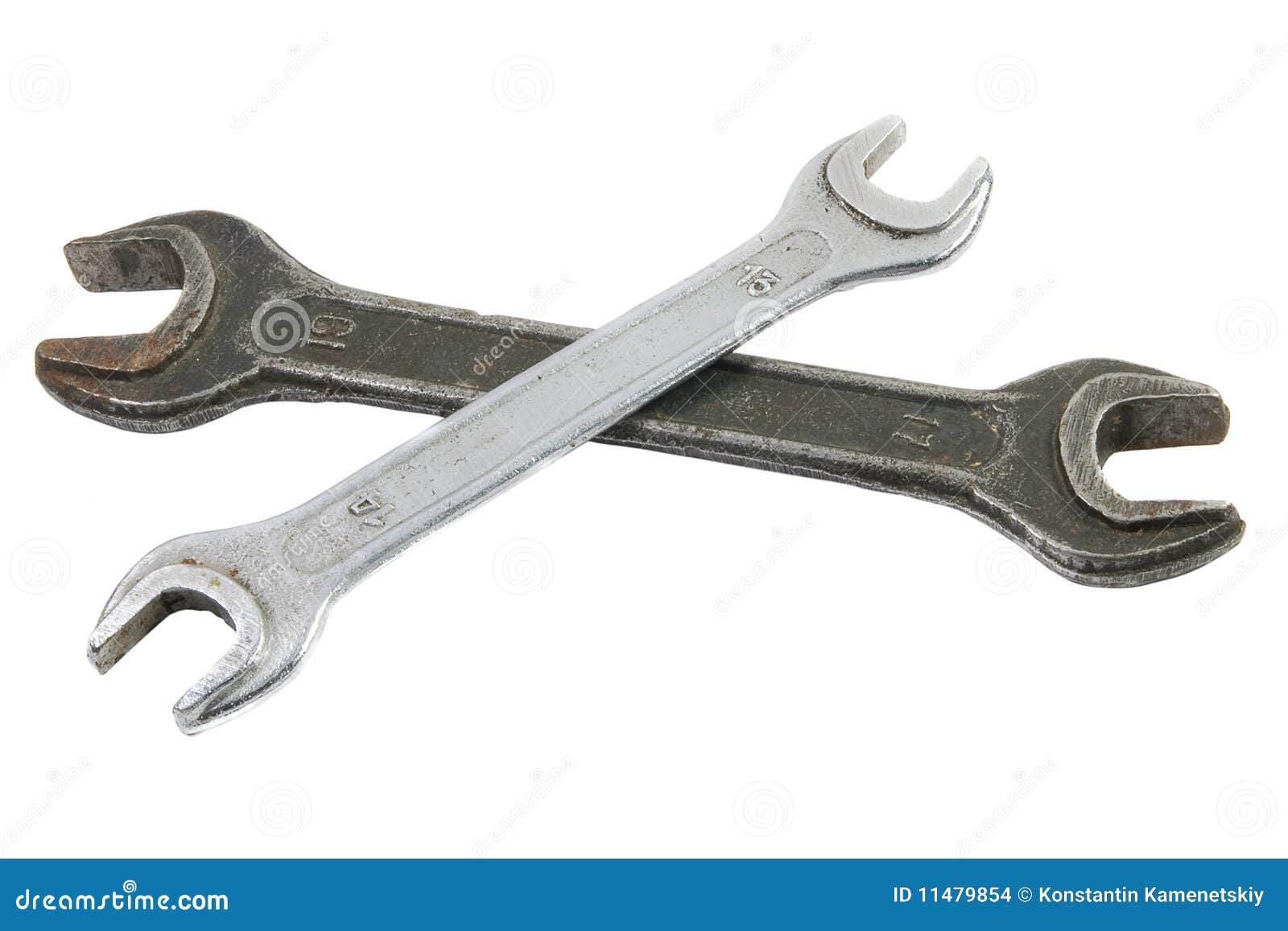 Spanner Or Wrench Tool In Hand Isolated Royalty-Free Stock Photo ...
