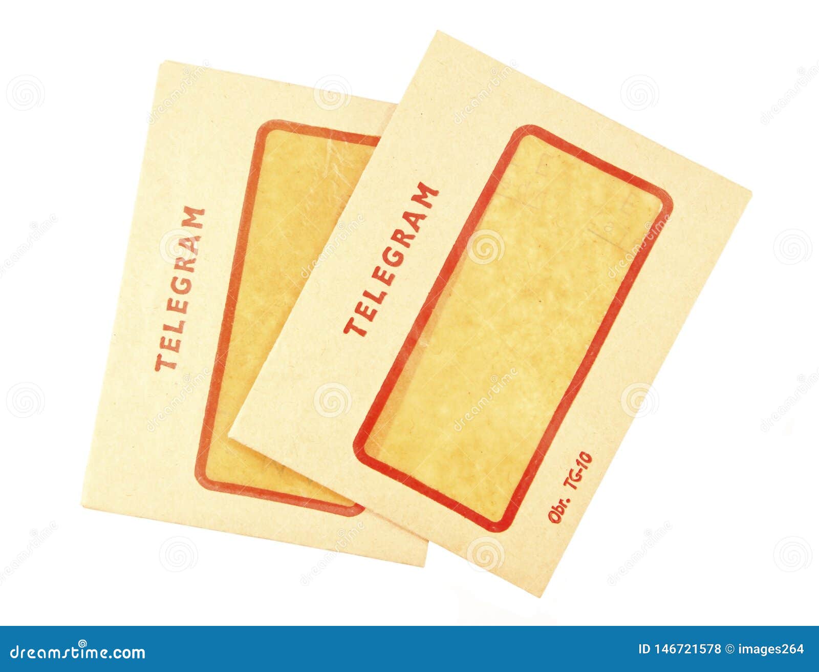 Two old telegram envelopes stock photo. Image of postal - 146721578