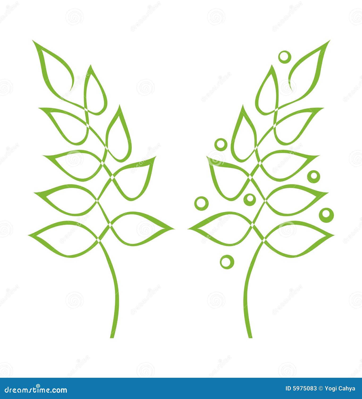 Two Olive Branches stock illustration. Illustration of autumn - 5975083