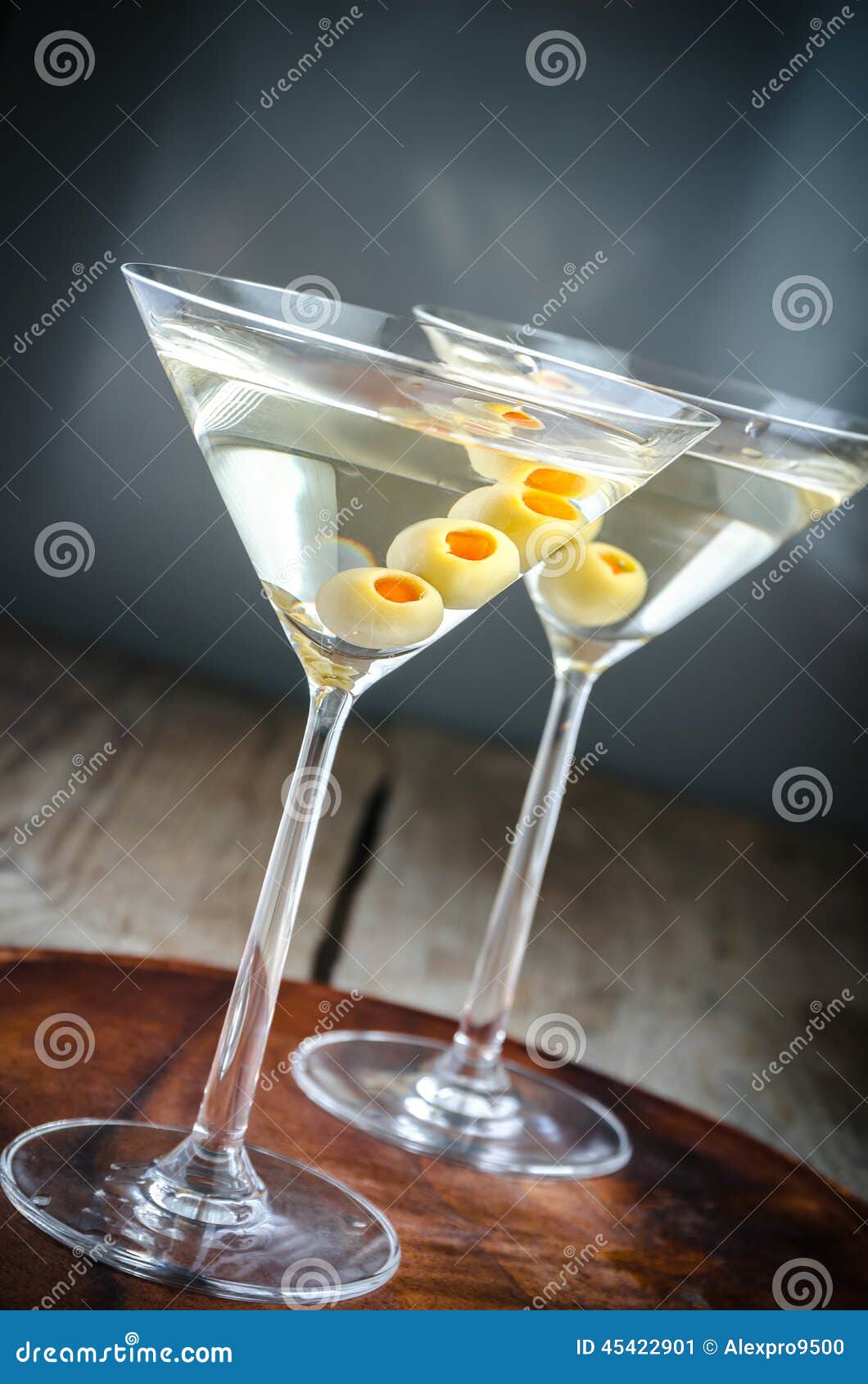 Two Olive Martini Cocktails Stock Image - Image of beverage, food: 45422901