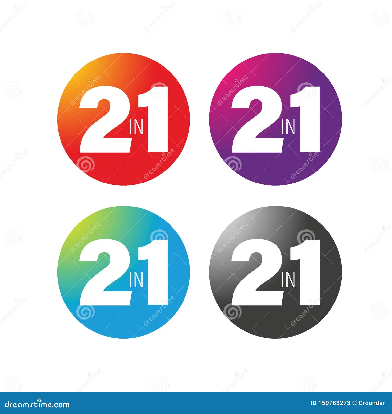 Two in One Sign Circle Label Tag Stock Vector - Illustration of price ...