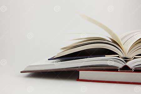 Two Open Books on a Closed Book Stock Image - Image of reading, closed ...