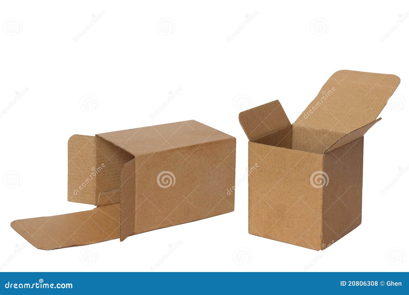 Two open boxes stock photo. Image of send, deliver, open - 20806308