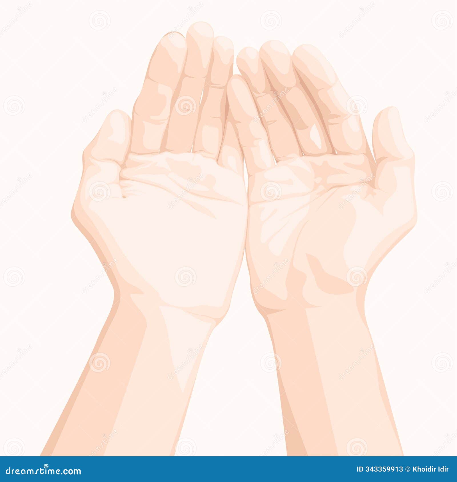 Two Open Cupped Hands With Red Heart Continuous Line Design Vector ...
