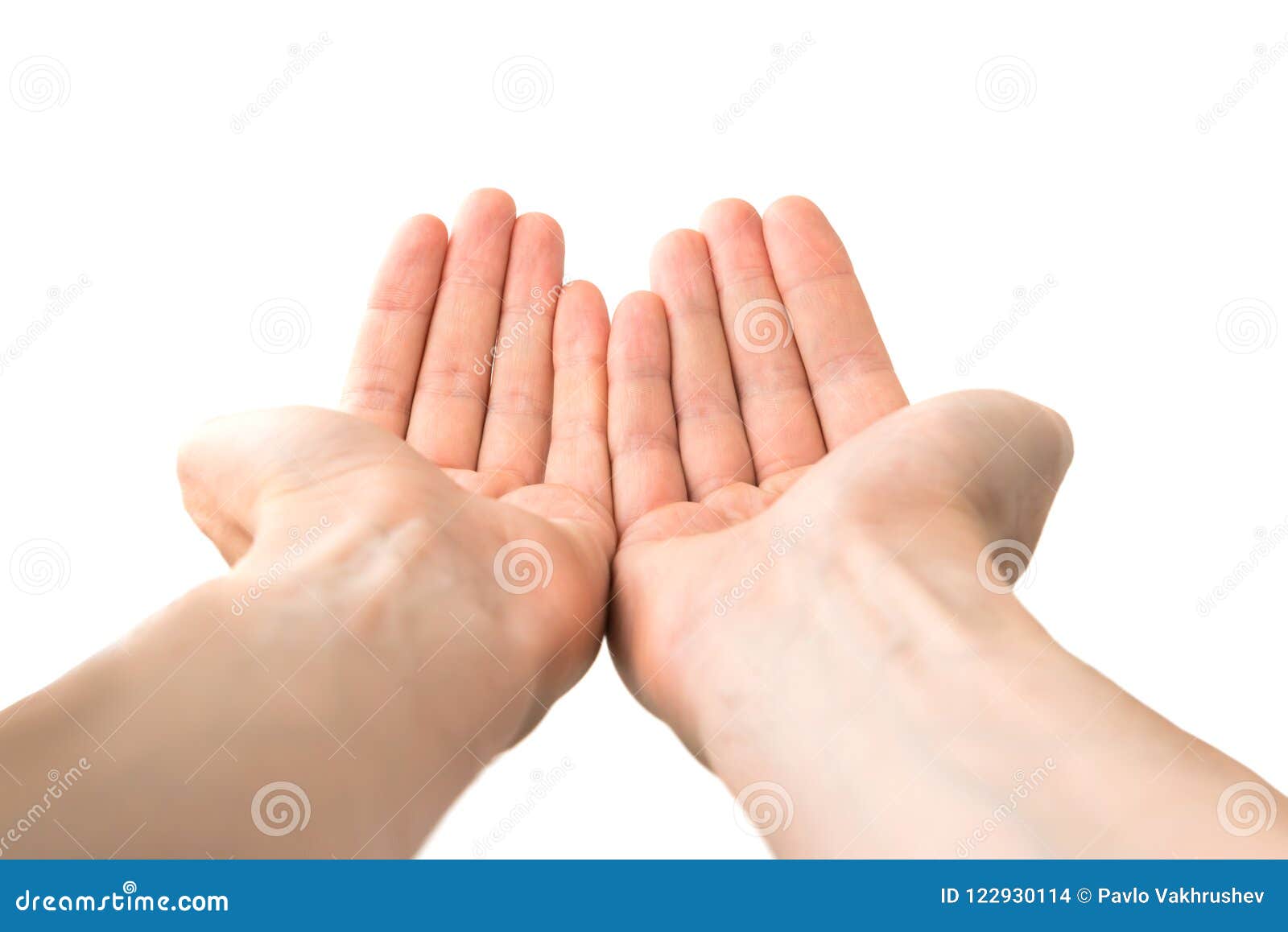 Two Open Hands Giving Something Stock Photo - Image of fingers ...