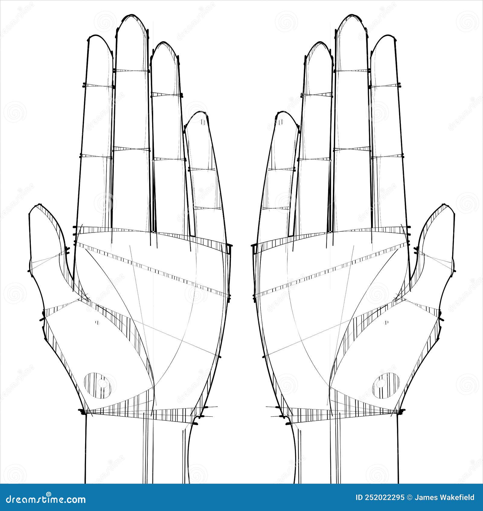 Two Open Hands One Left One Right Stock Vector - Illustration of idea ...