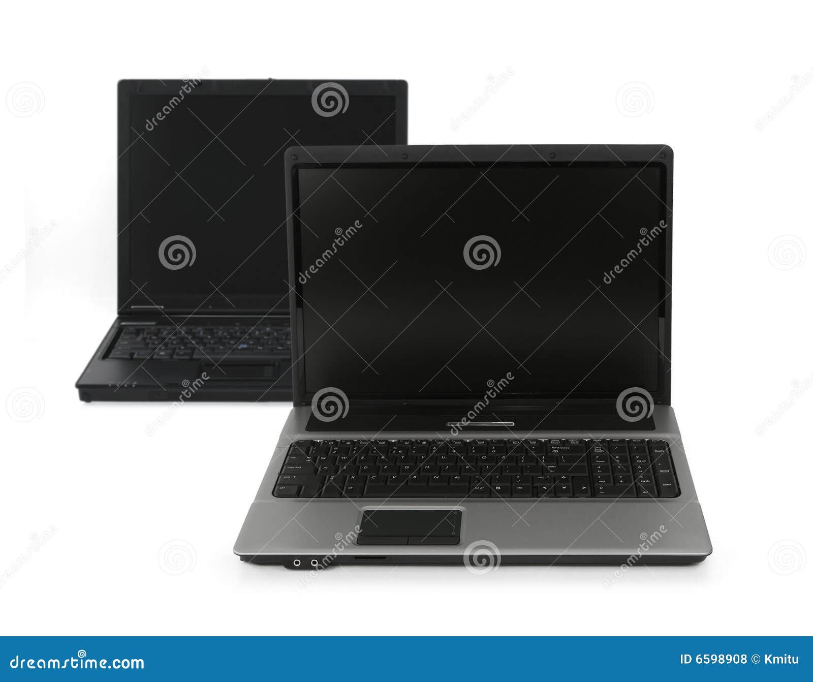 Two open laptops stock photo. Image of details, laptops - 6598908