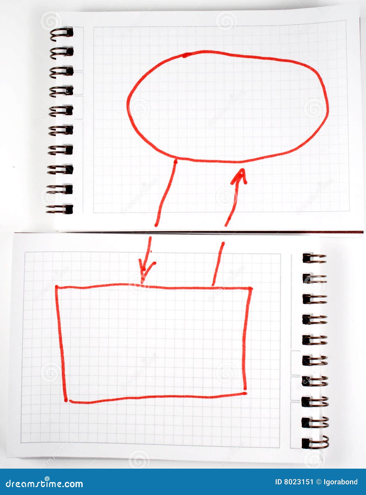 Two open notebooks stock image. Image of notebook, arrow - 8023151