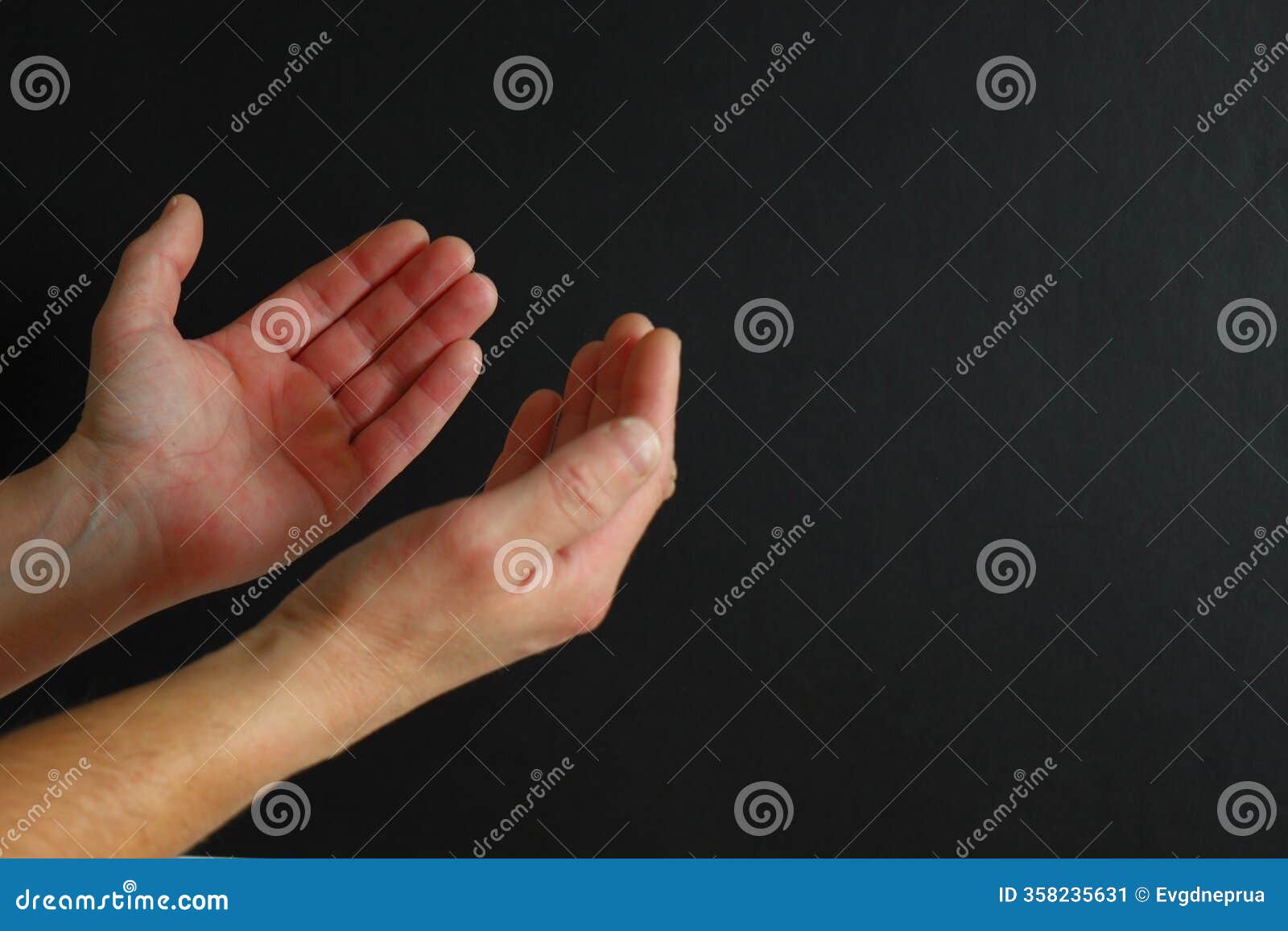 Two Open Palms, a Gesture of Expectation and Request Stock Image ...