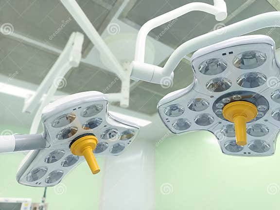 Two Operating Lamp is Ready To Use Stock Image - Image of surgicallamp ...