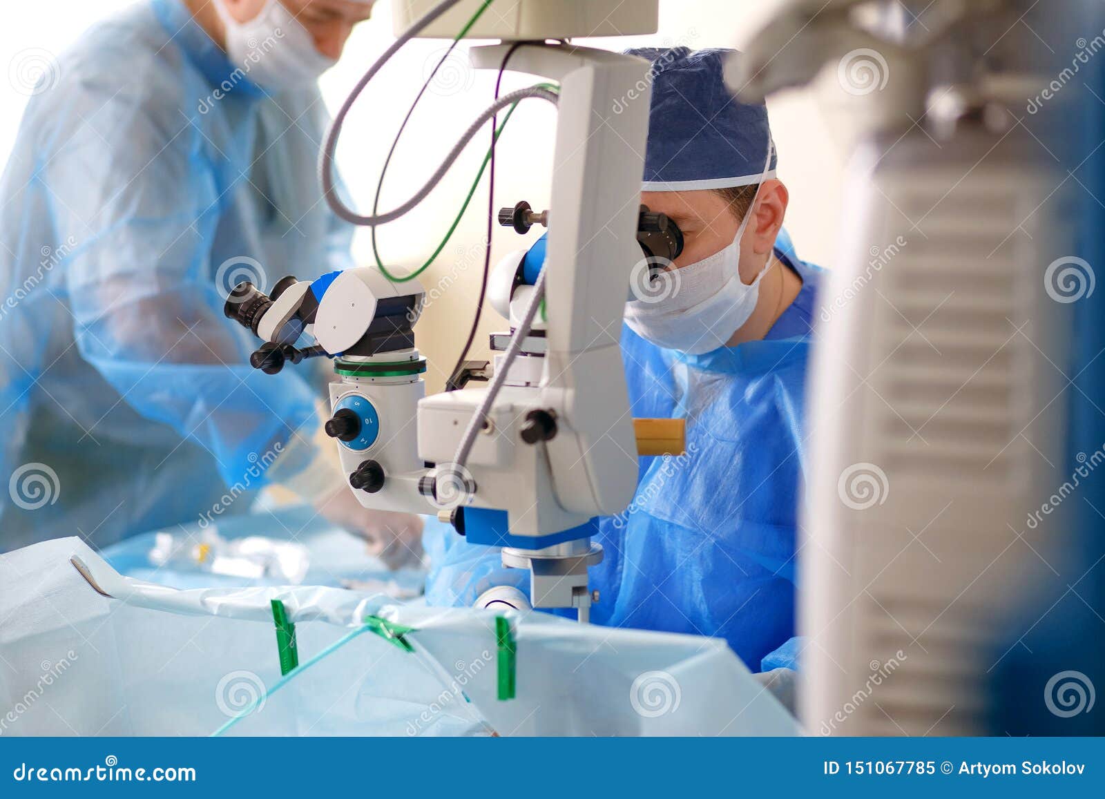 Two Ophthalmologist Perform an Operation in the Operating Room ...