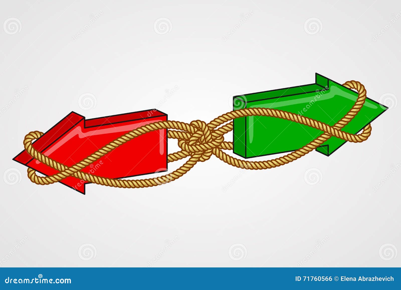 Two Opposing Arrows Bound with Rope Stock Vector - Illustration of ... Two Opposing Arrows Bound with Rope Stock Vector - Illustration of ...