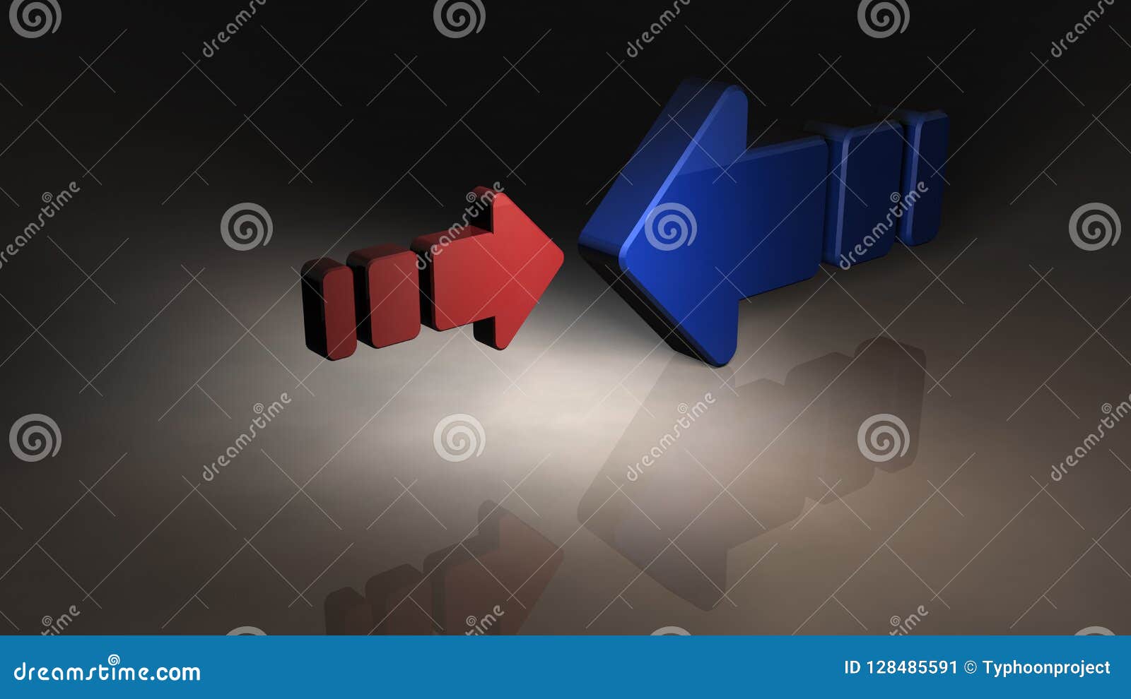 Two Opposing Arrows. they are Unfair because Their Size is Totally ...