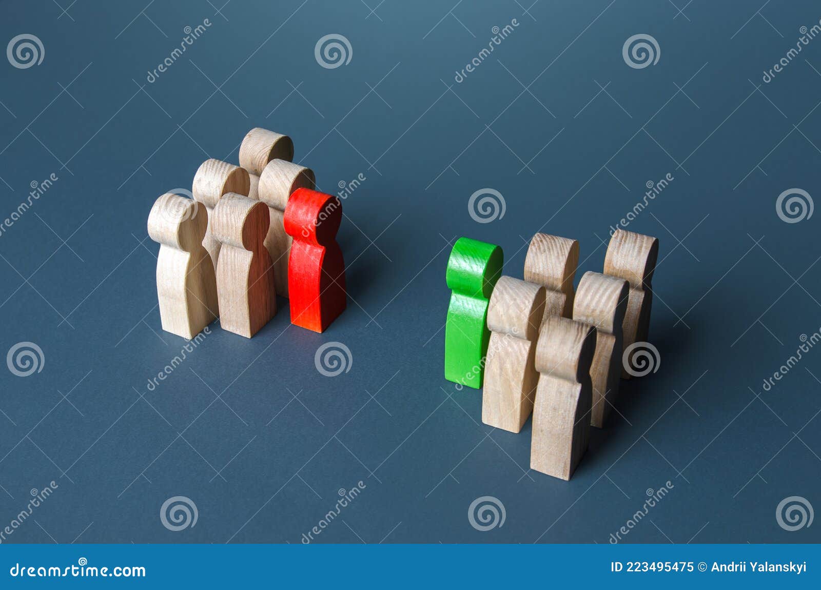 Two Opposing Groups of People. Rivalry and Competition. Resolution of ...