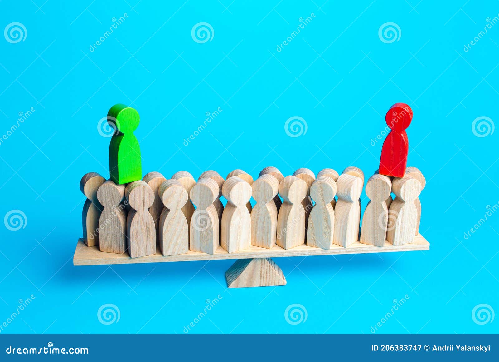 Two Opposing Persons in Process of Bringing People To Their Side on the ...