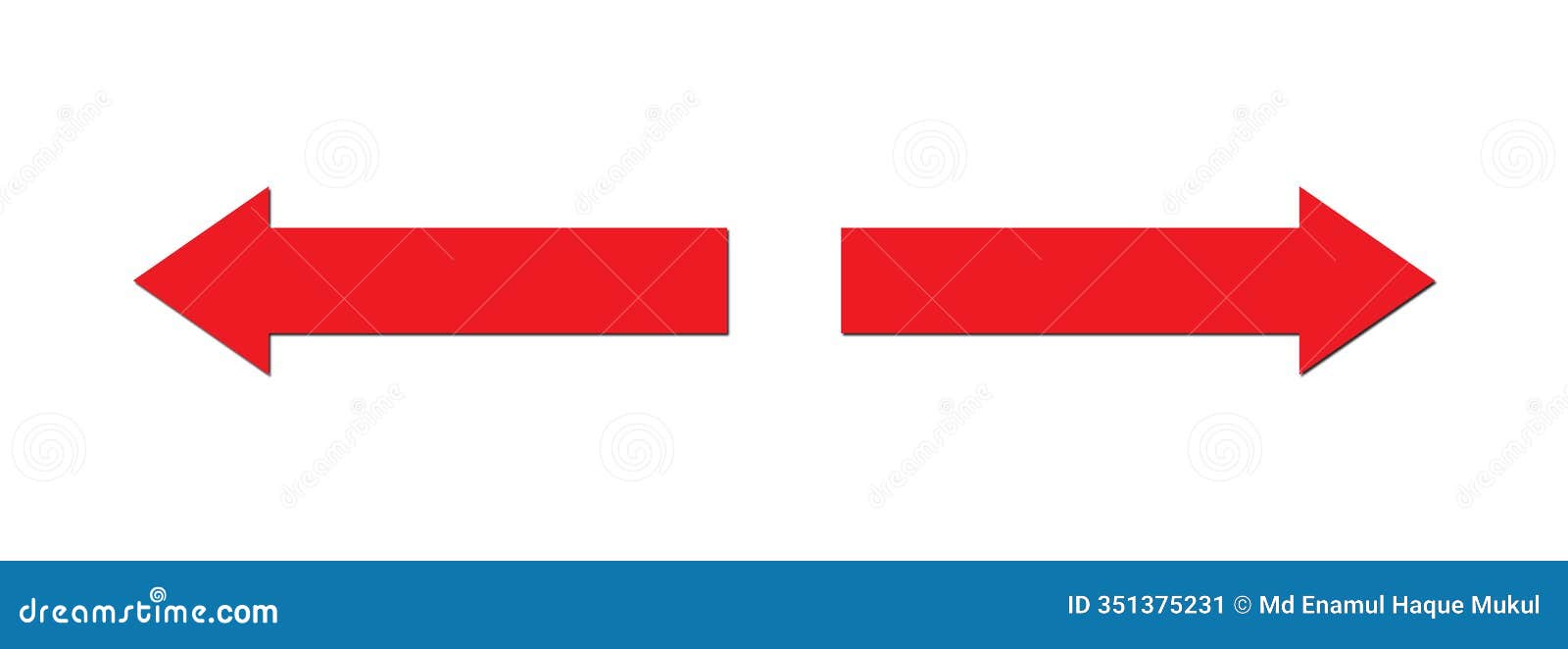 Two Opposing Directional Arrows On A Pole Vector Illustration ...
