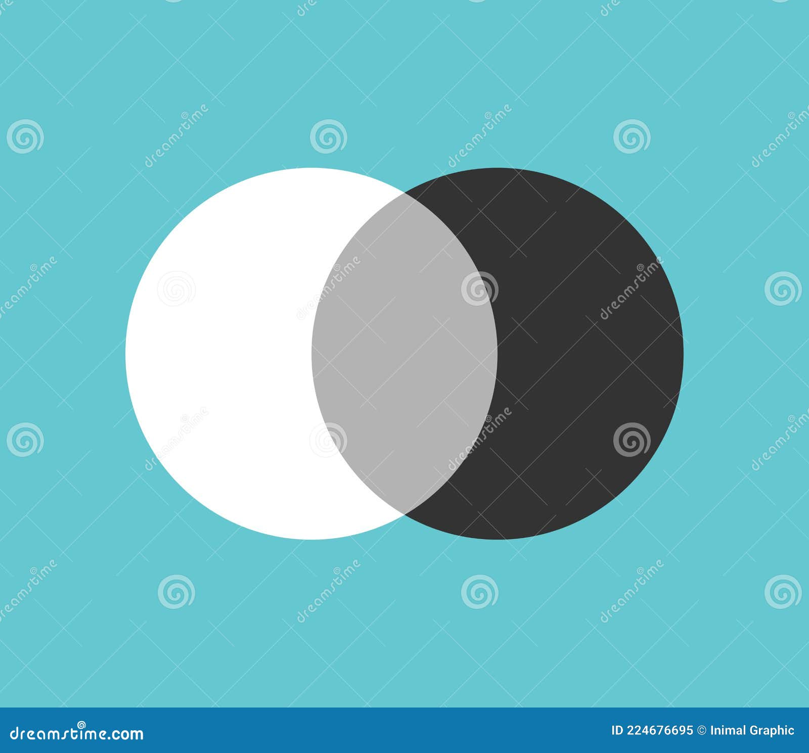 Two Opposite Circles Merging Stock Vector - Illustration of merge ...