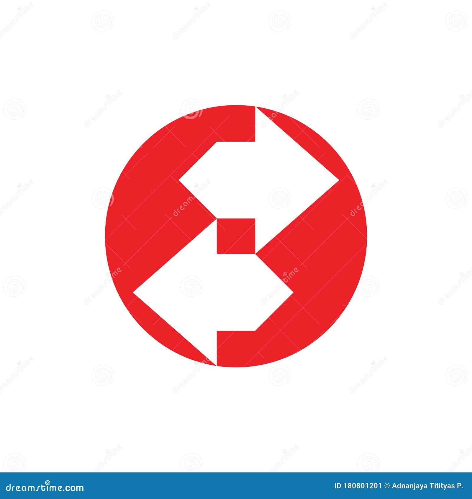 Two Opposite Direction Arrow Geometric Design Vector Stock Vector ...