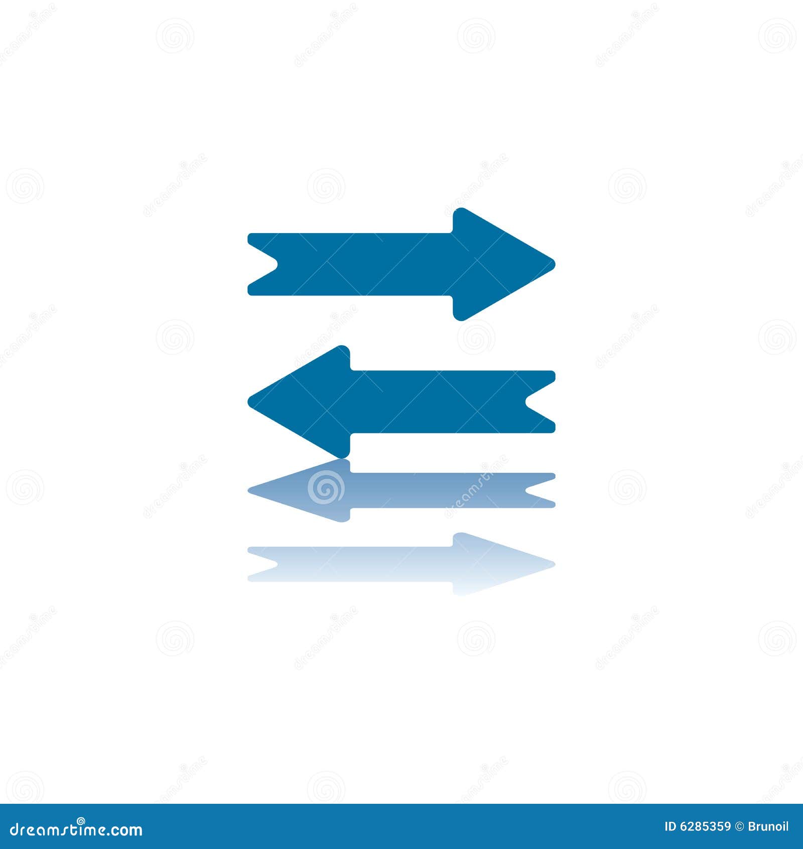 Two Opposite Horizontal Arrows Stock Vector - Illustration of dynamic ...