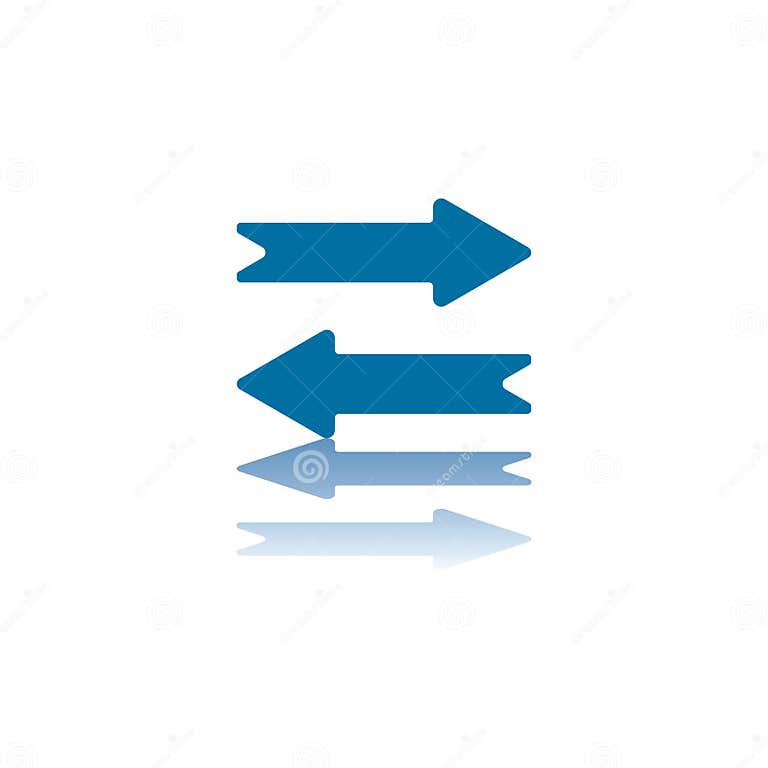 Two Opposite Horizontal Arrows Stock Vector - Illustration of dynamic ...