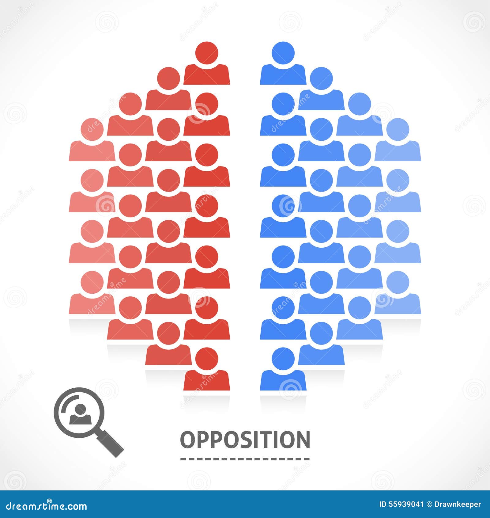 Two Opposite Teams with Different Opinions Stock Vector - Illustration ...