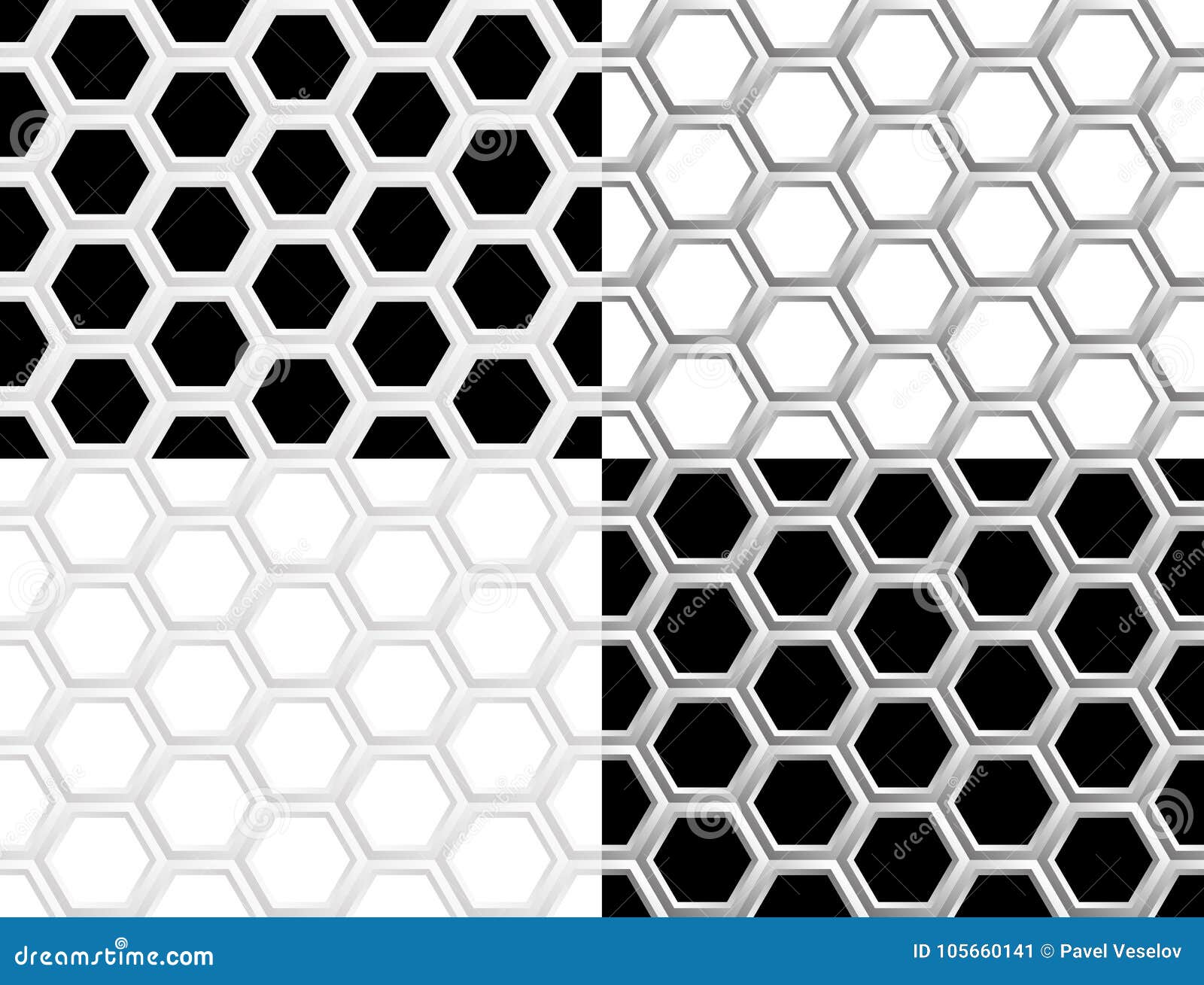 Seamless Pattern of Hexagons Stock Vector - Illustration of gradient ...