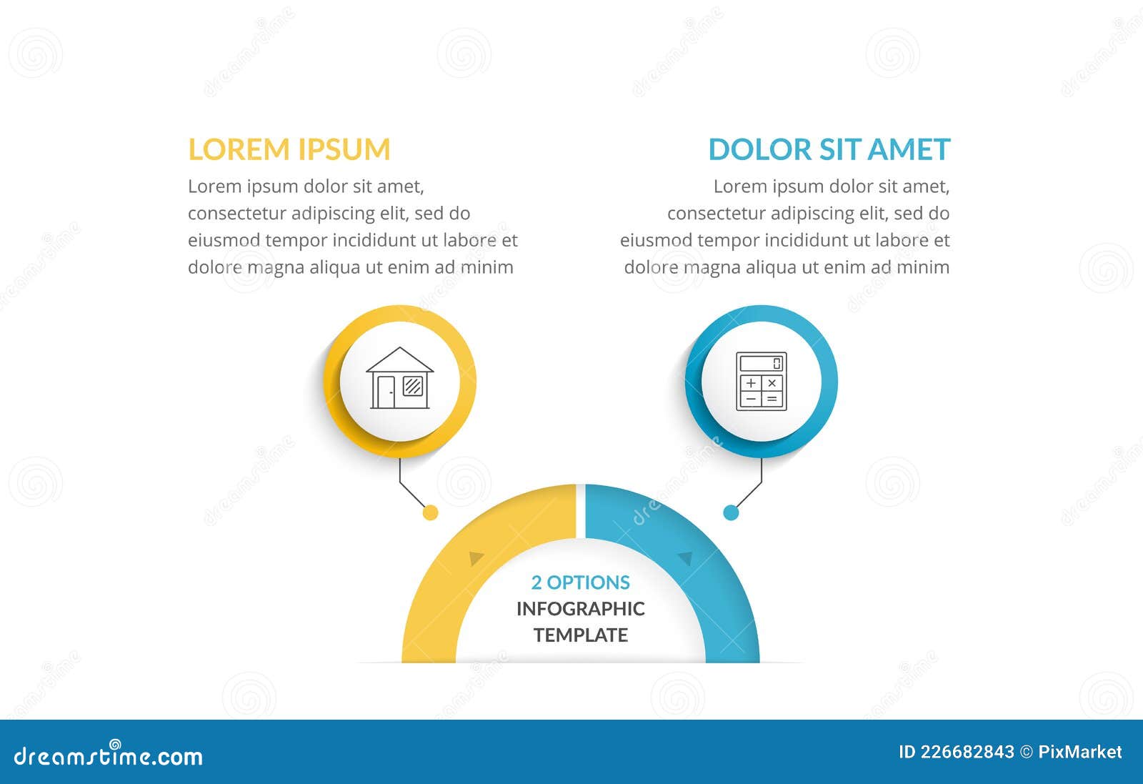Two Options - Infographic Template Stock Vector - Illustration of ...