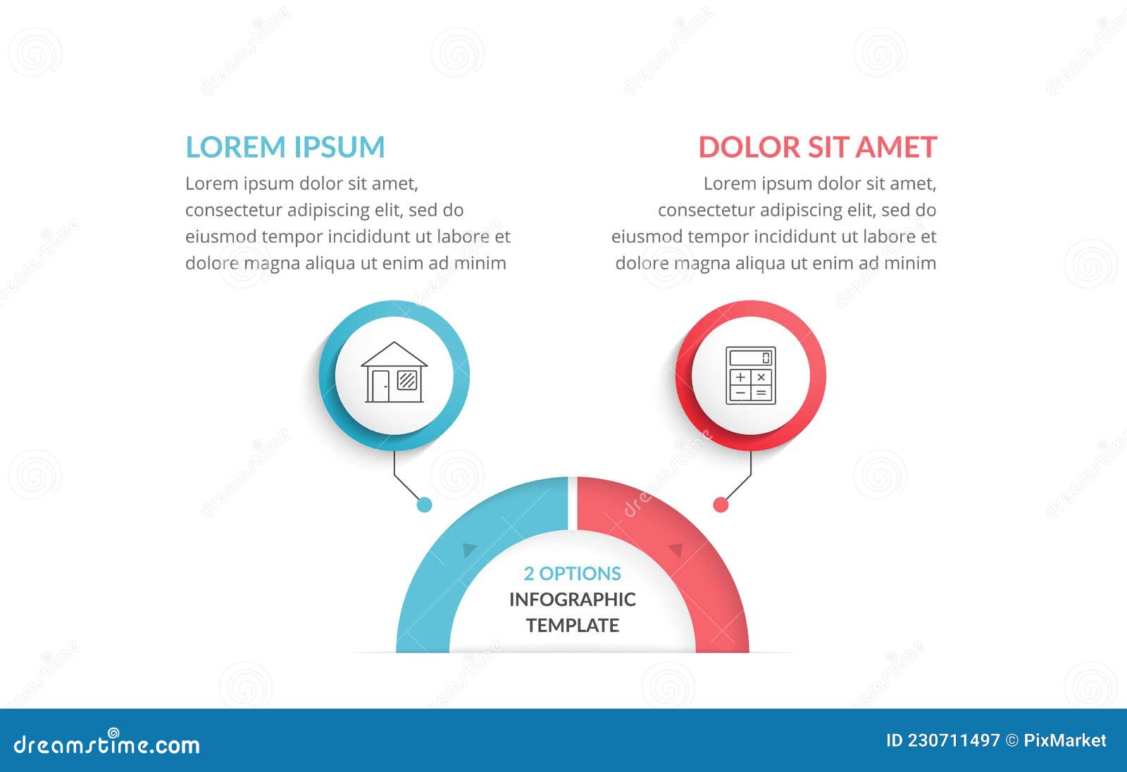 Two Options - Infographic Template Stock Vector - Illustration of ...