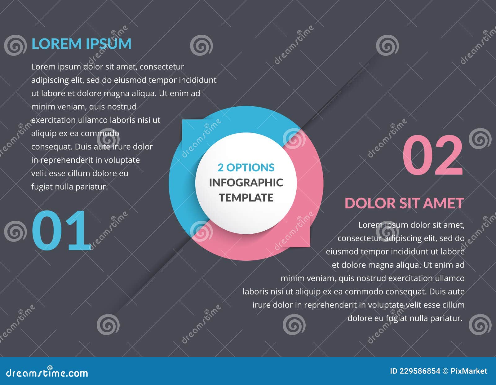 Two Options - Infographic Template Stock Vector - Illustration of ...