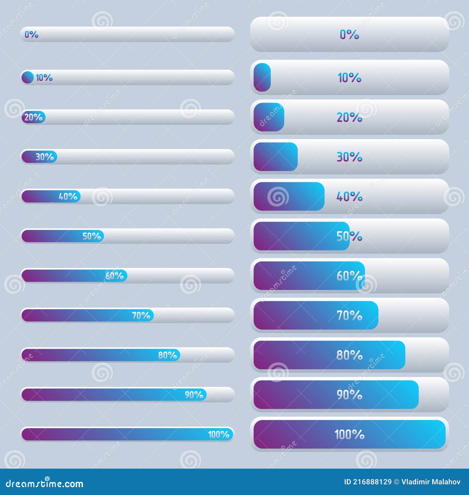 Set Of Loading Icons. Buffer Loader Or Preloader Vector Illustration ...