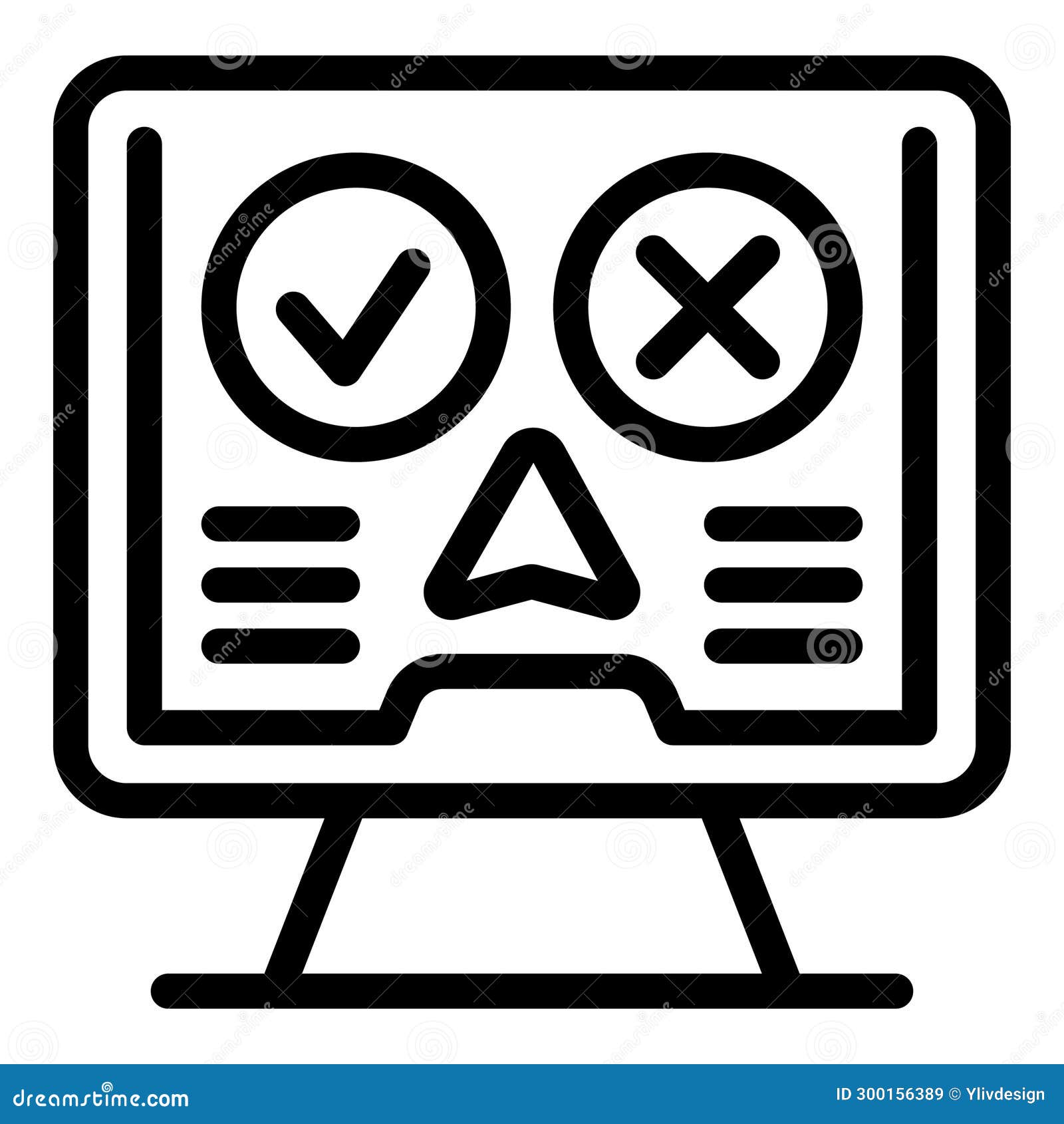 Two Options Problem Icon Outline Vector. Choose Right Solution Stock ...
