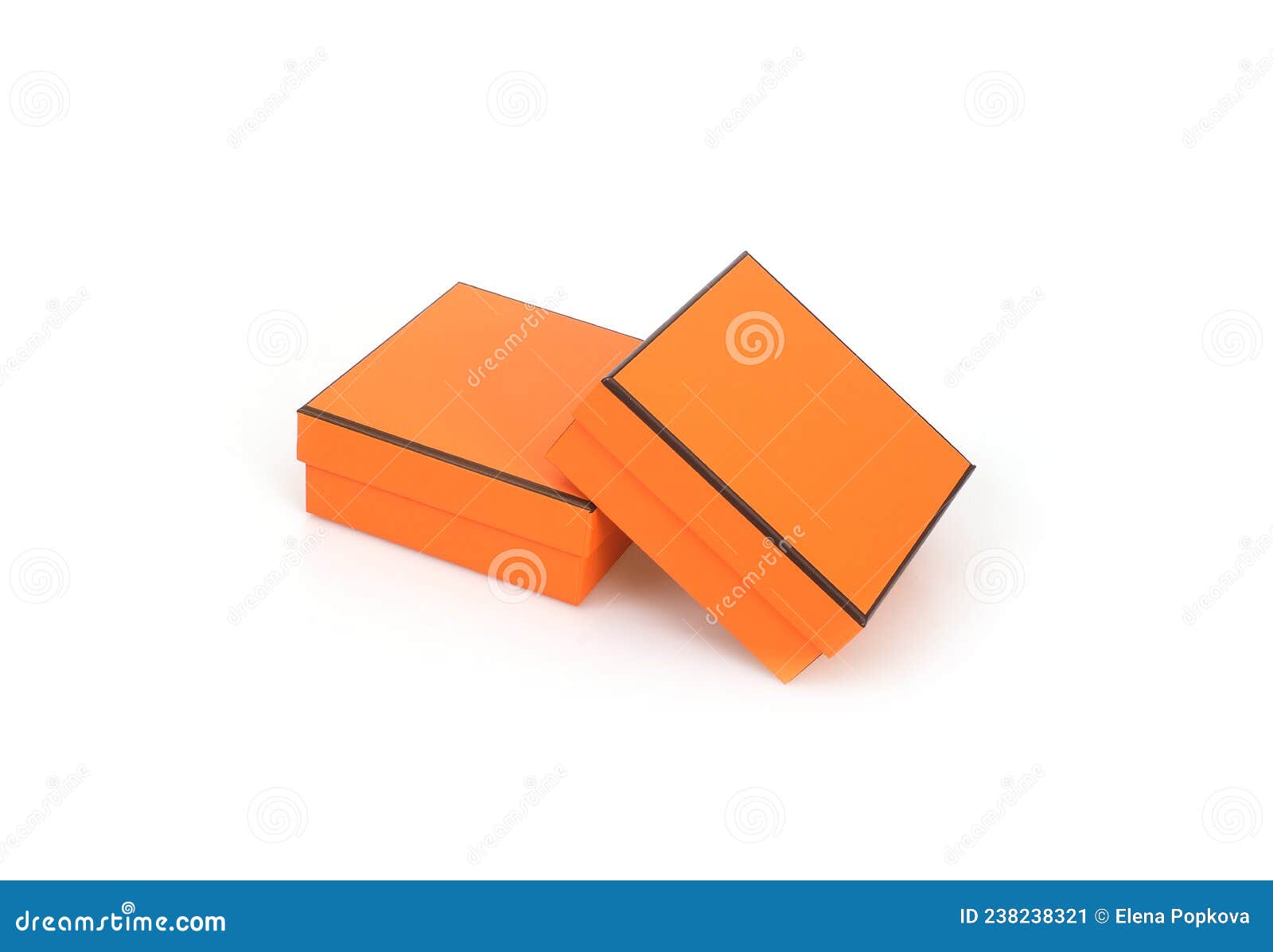 Two Orange Box Isolated on White Background Stock Image - Image of ...
