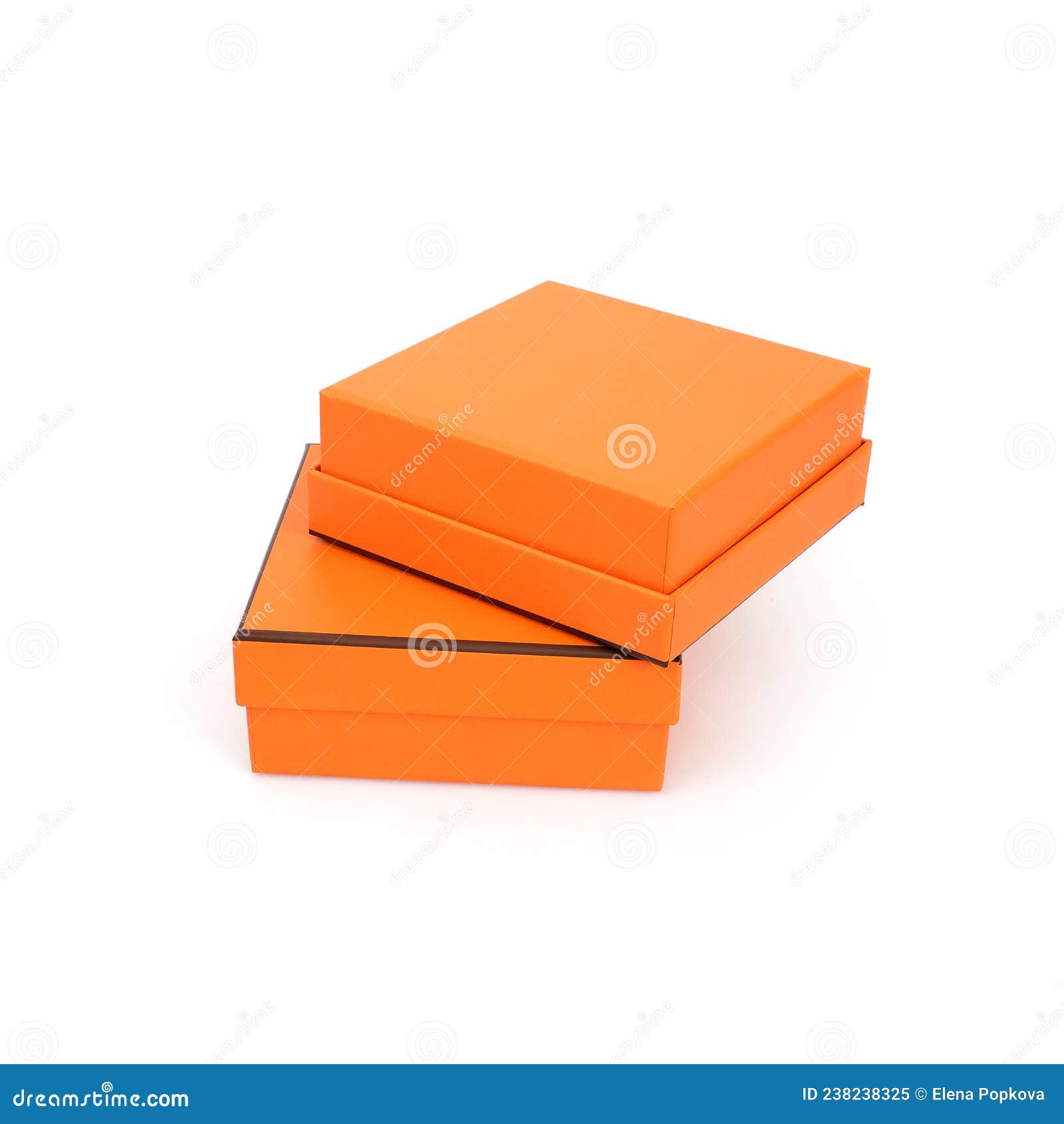 Two Orange Box Isolated on White Background Stock Image - Image of card ...